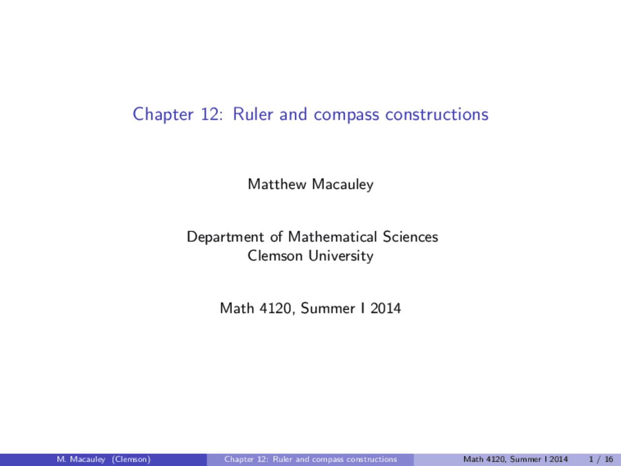 Chapter 12 Ruler And Compass Constructions Docsity