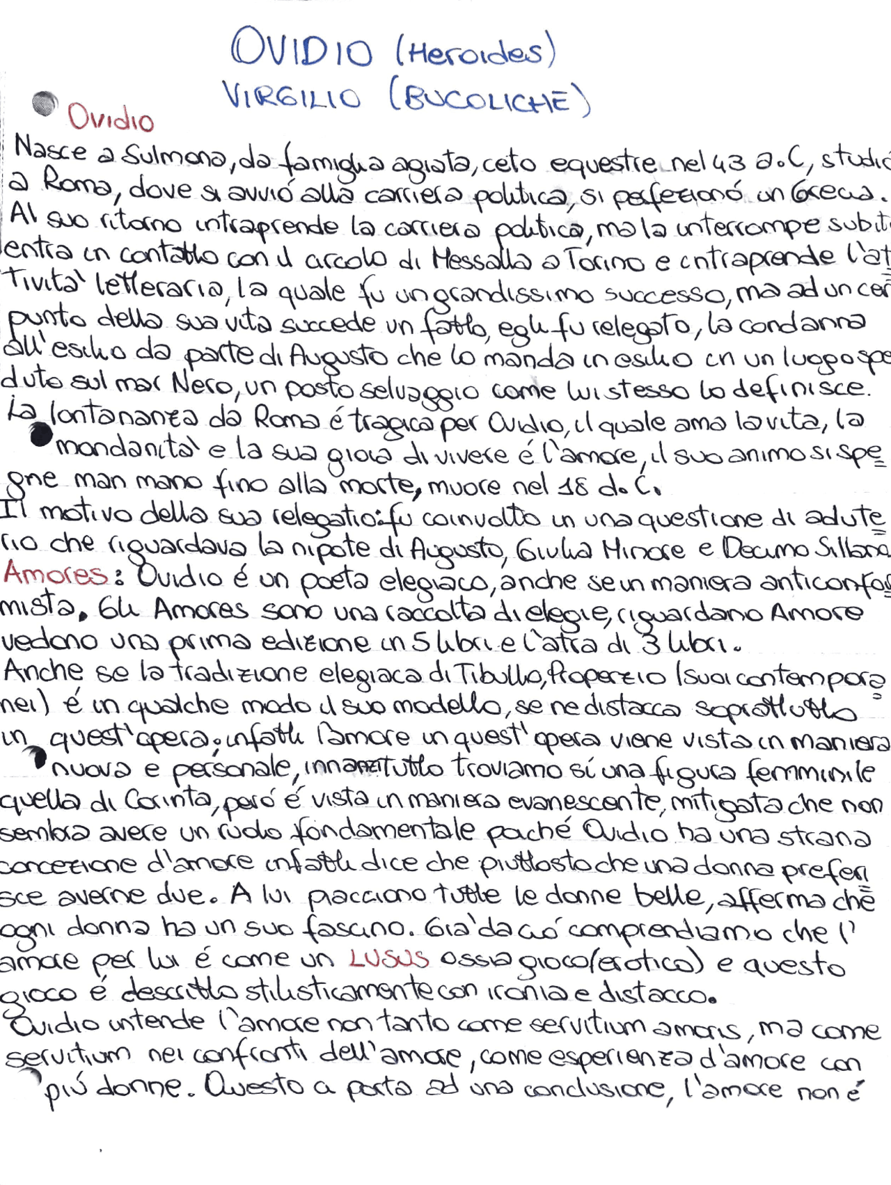 OVIDIO (HEROIDES) - Letteratura Latina - Docsity
