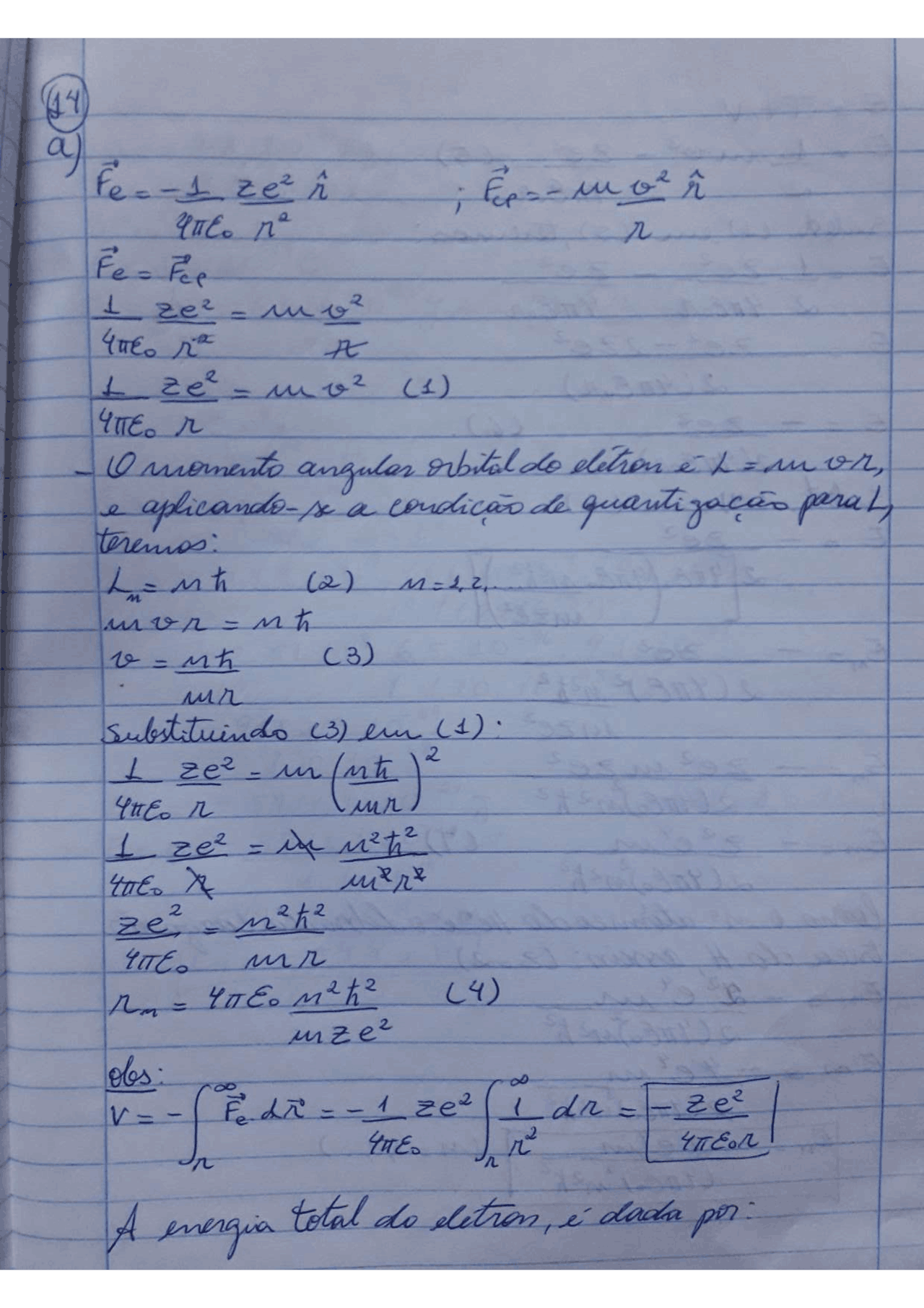 Questão 14 Cap 7 V 4 Moysés Exercícios Física Quântica Docsity