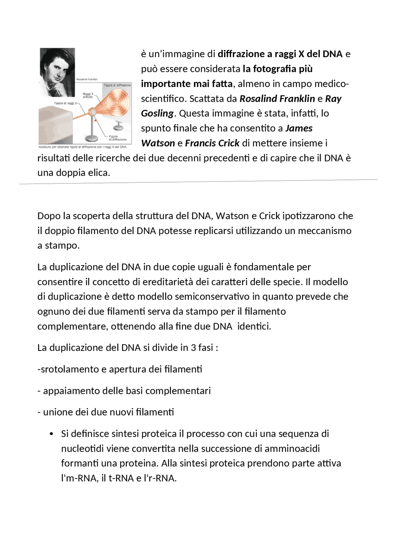 Riassunto Dna E Rna Caratteristiche E Alcune Differenze Docsity