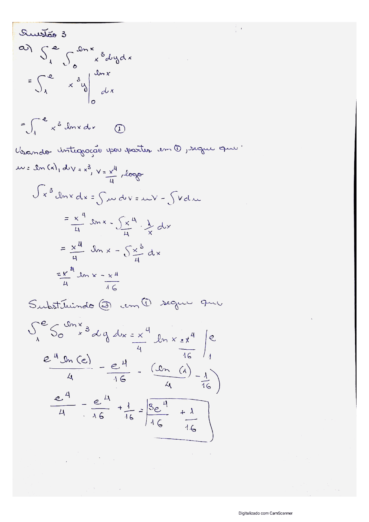 Calculo 2 - Exercícios para fixação | Exercises Calculus | Docsity