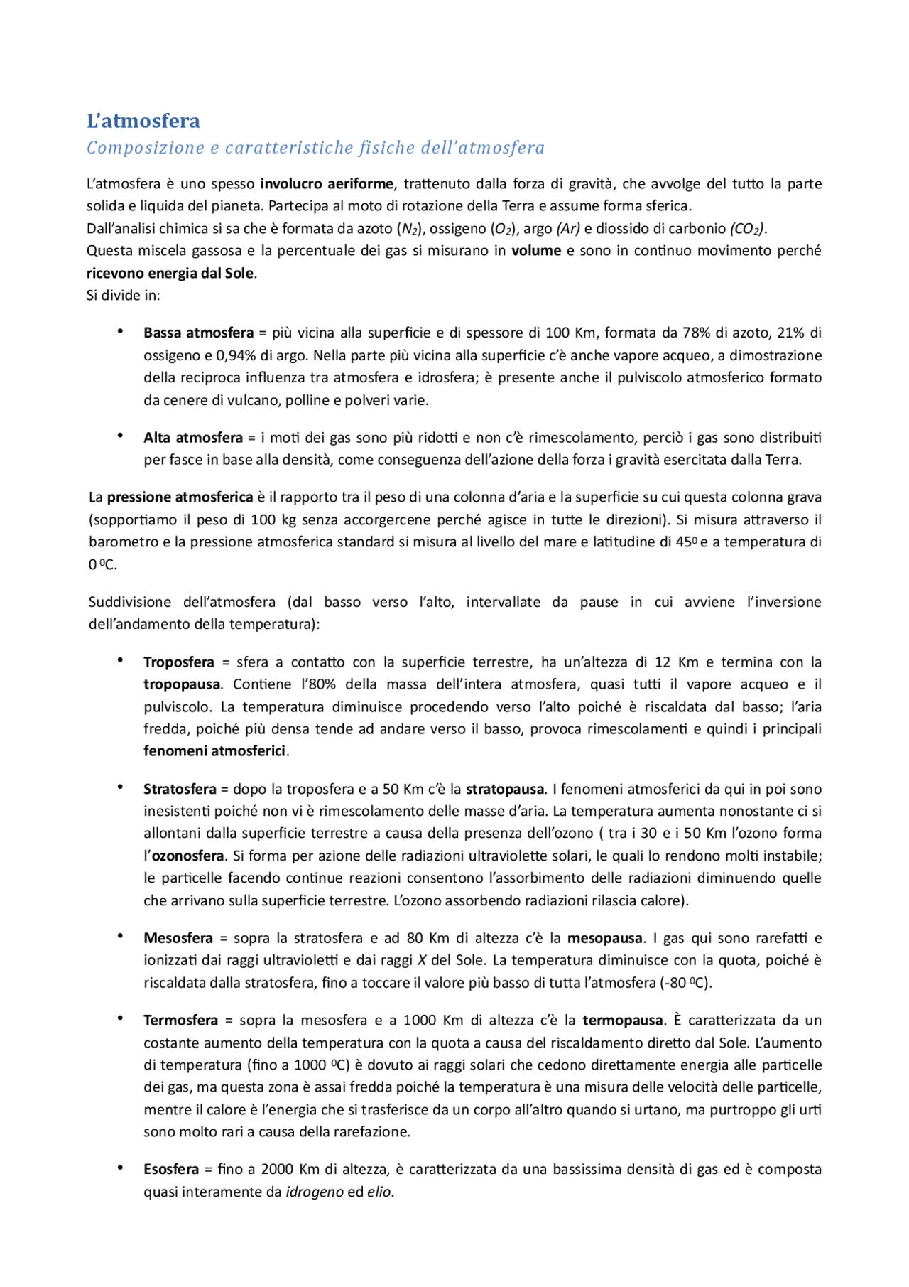 Sintesi Scienze Della Terra Docsity