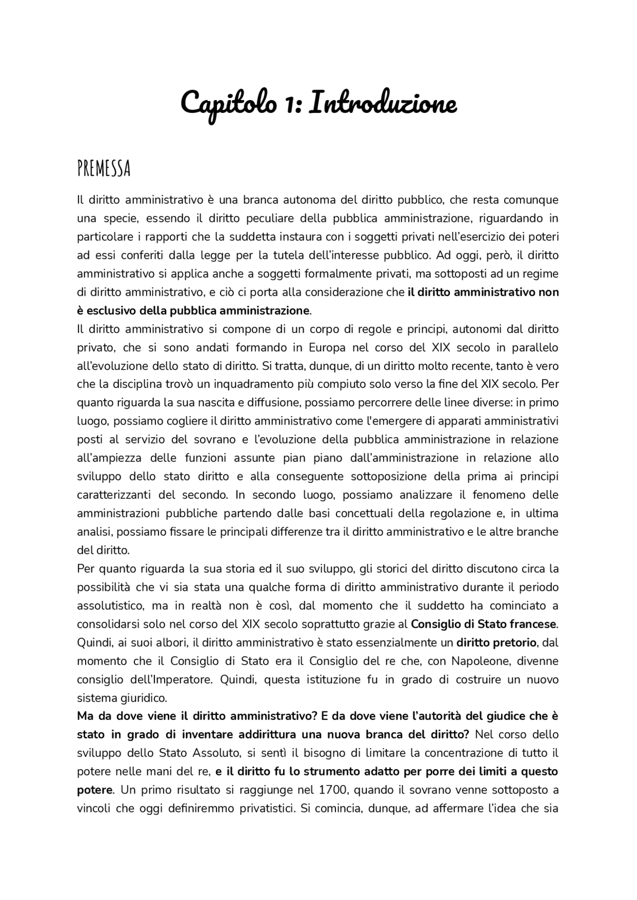 Riassunto Manuale Di Diritto Amministrativo Docsity