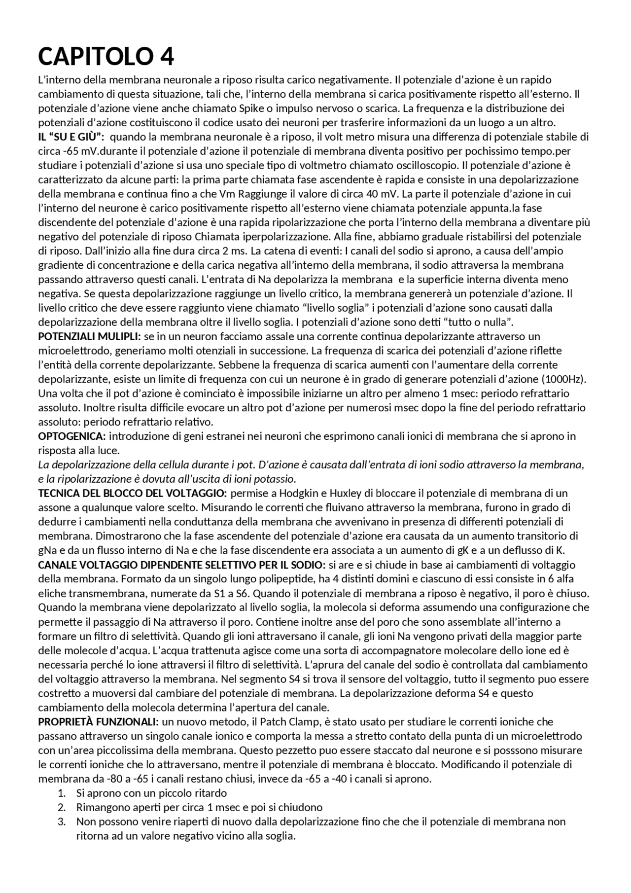Capitolo 4 Neuroscienze Bear Docsity