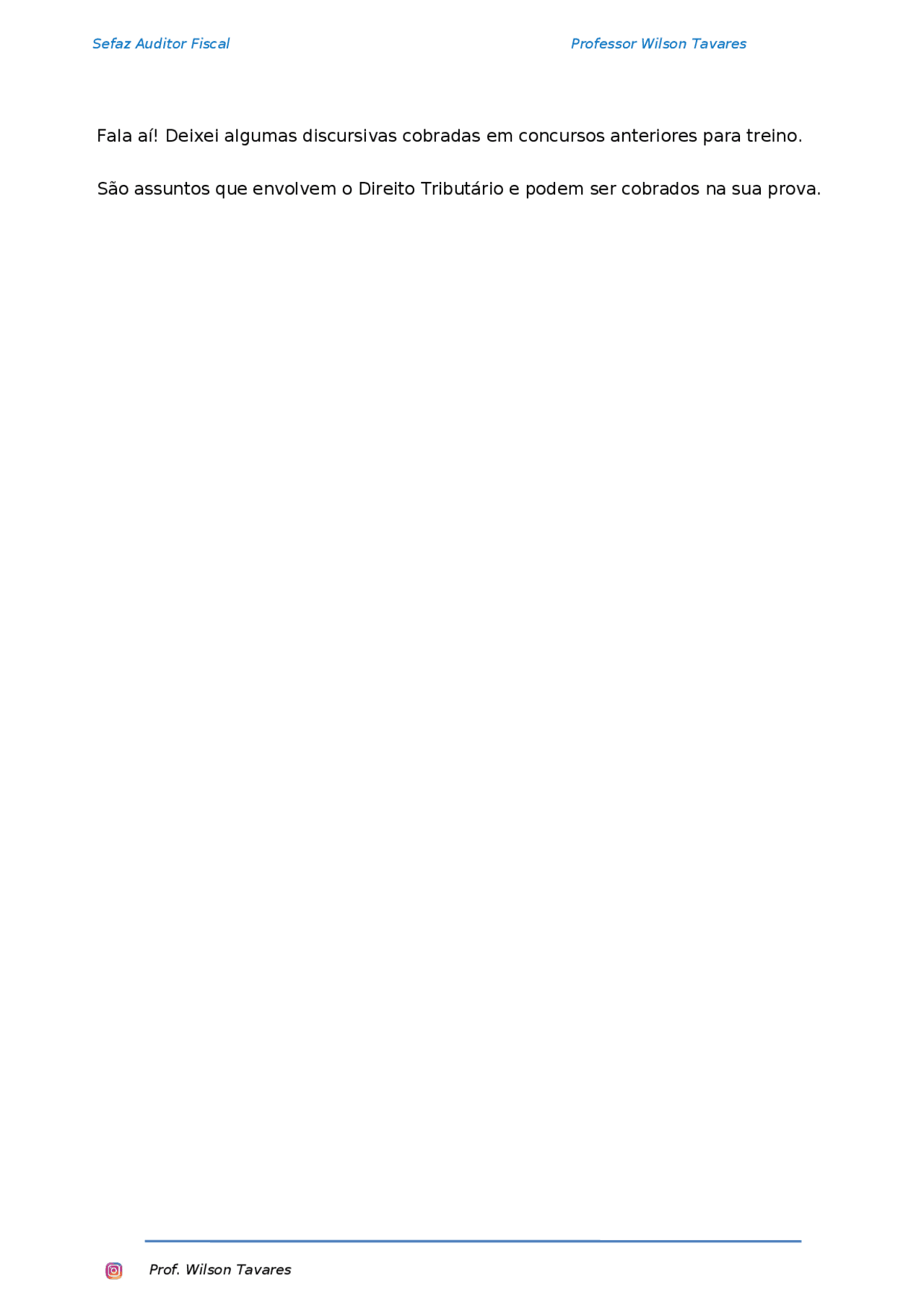 Discursiva Tributário Docsity