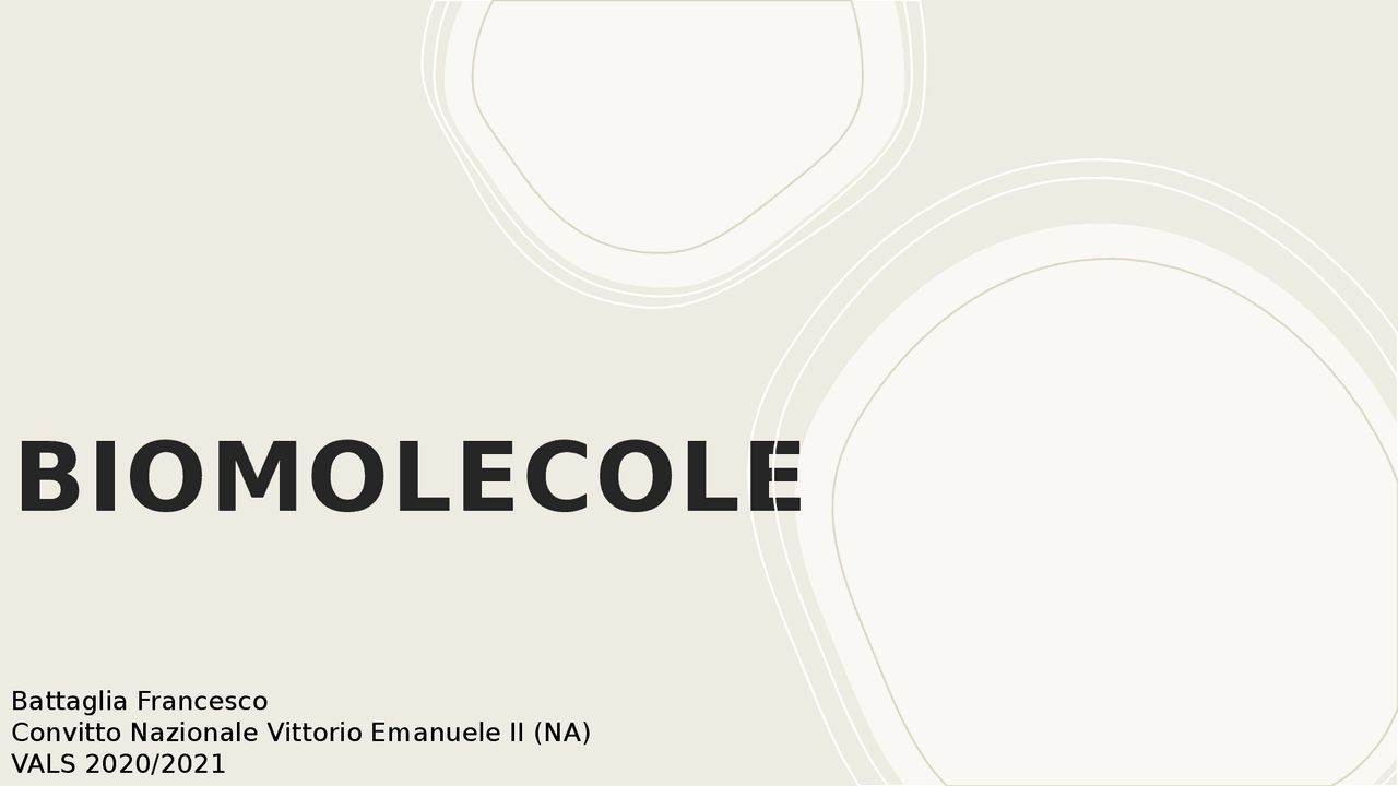 Ppt Sulle Biomolecole Docsity