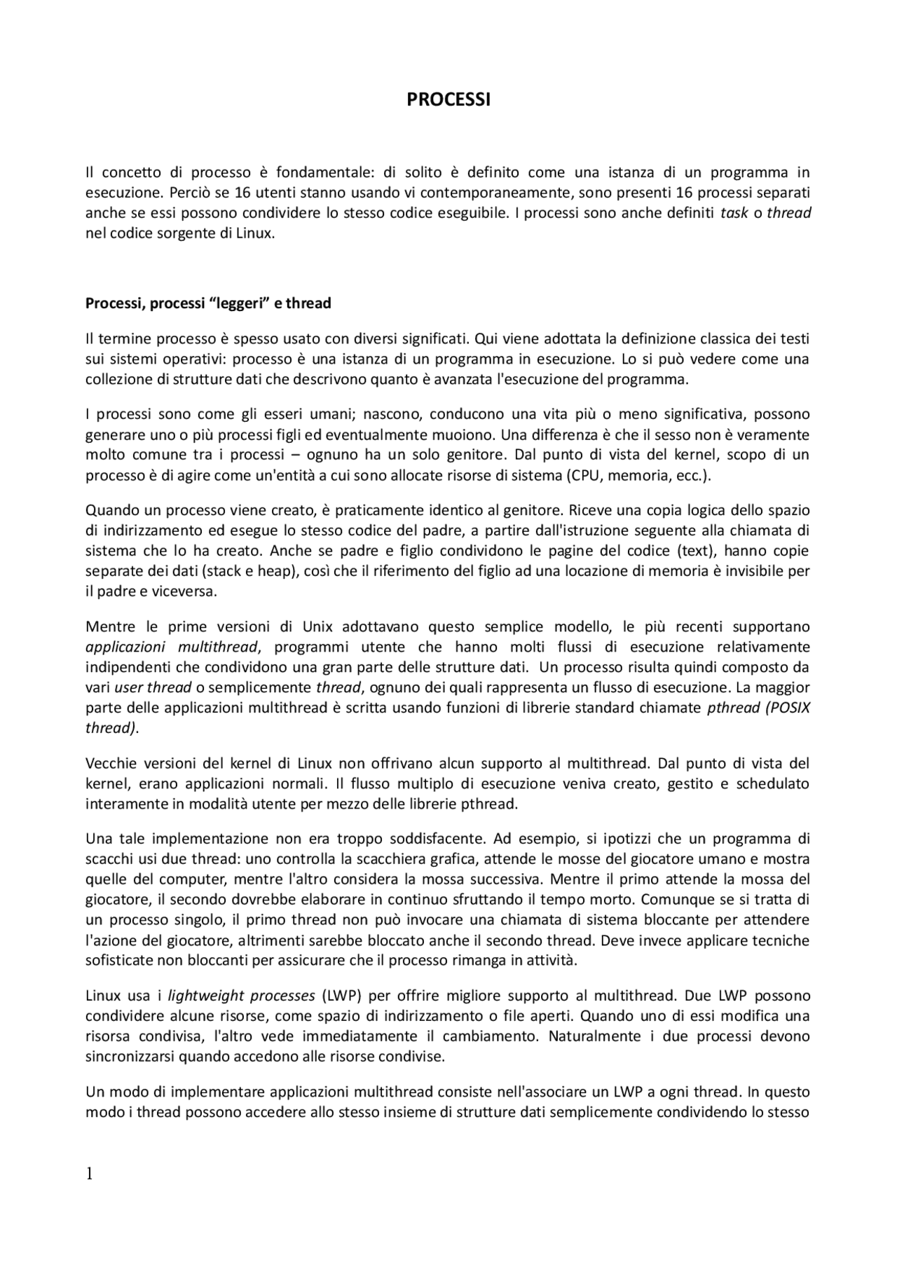 Appunti Sistemi Operativi Ii Docsity
