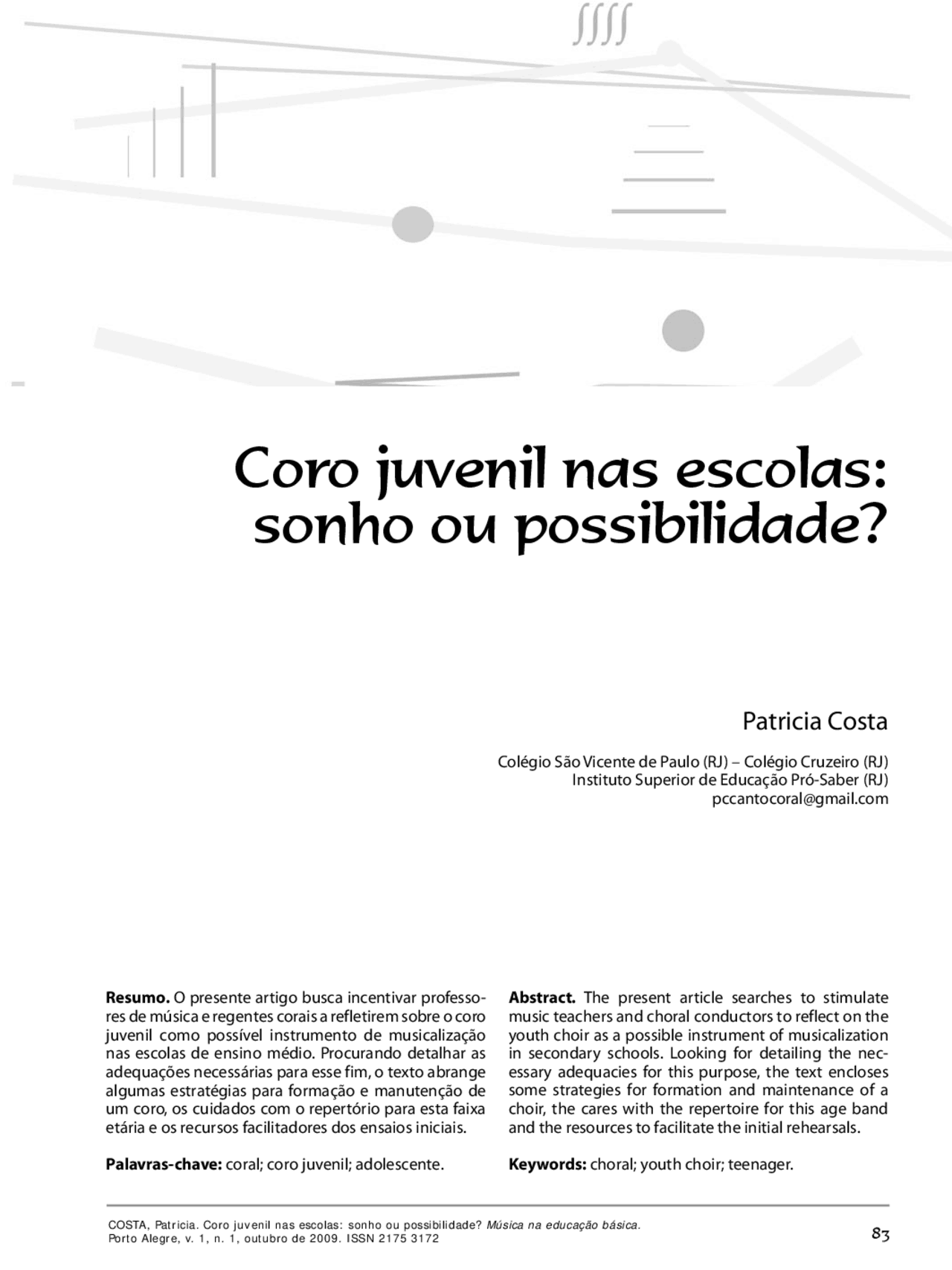 Coro Juvenil Na Escola Docsity
