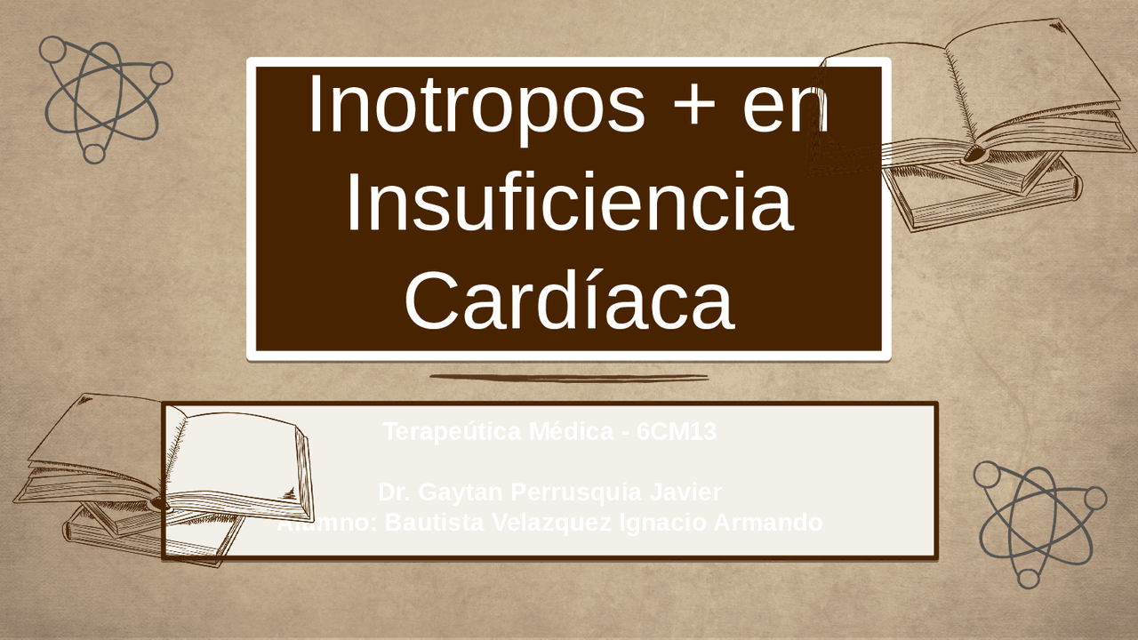 Inotropos positivos e IC | Diapositivas de Farmacología | Docsity