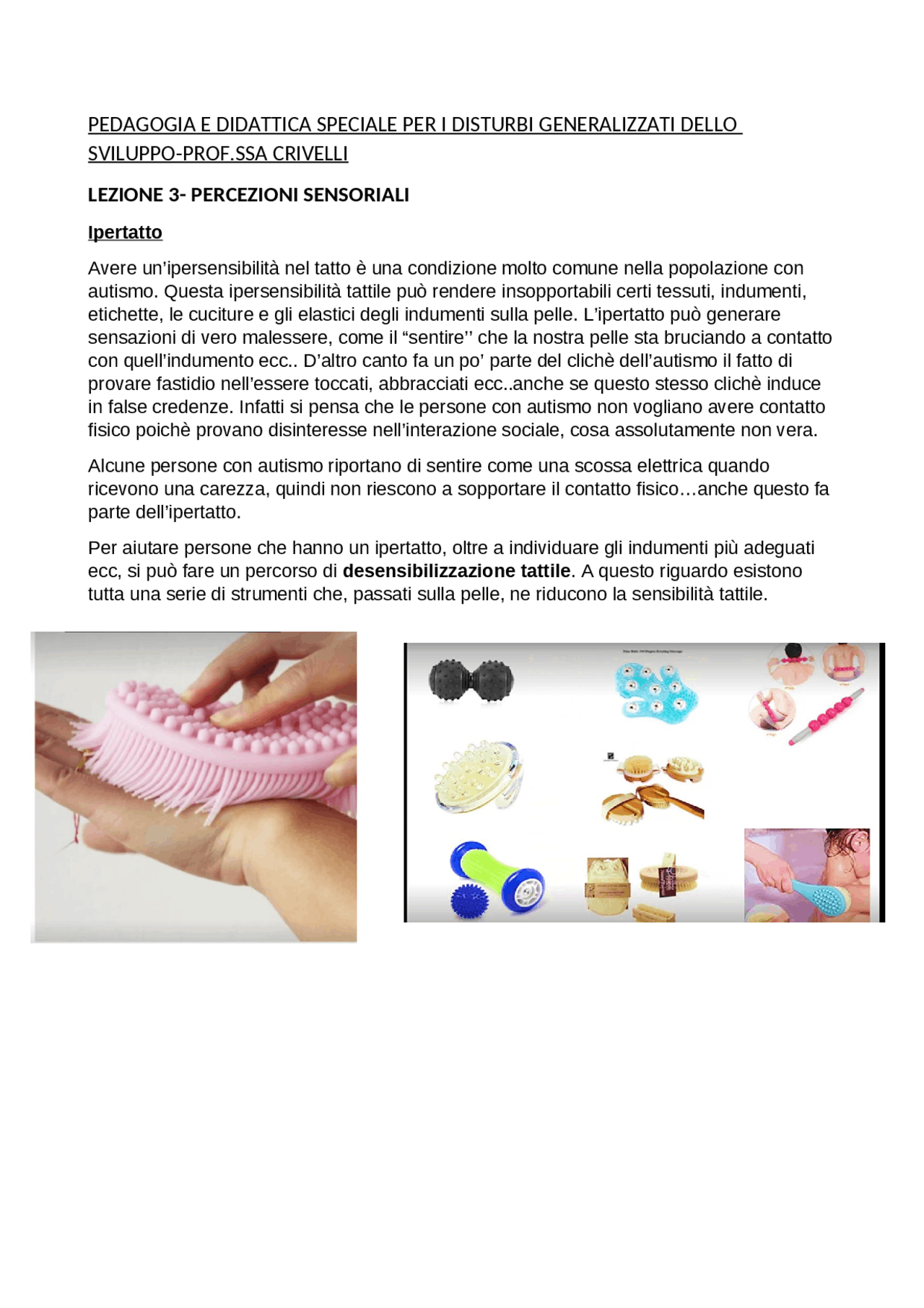 Crivelli Lezione 3 Tfa Docsity