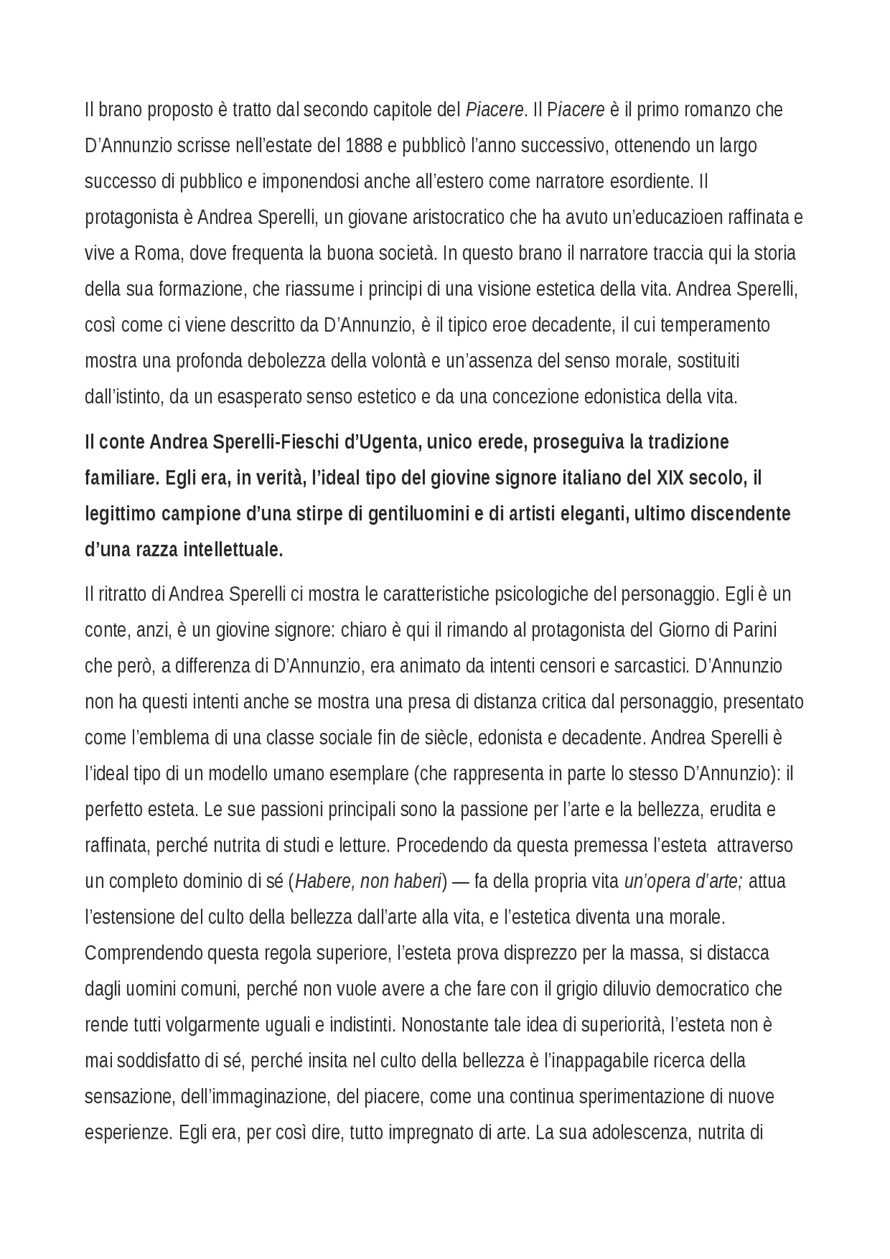 Il Piacere 5 Superiore Docsity