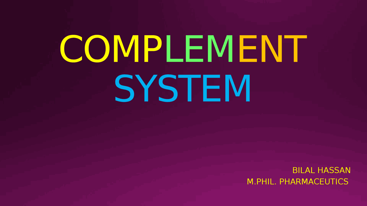 Complement System In Immunity Of People Docsity