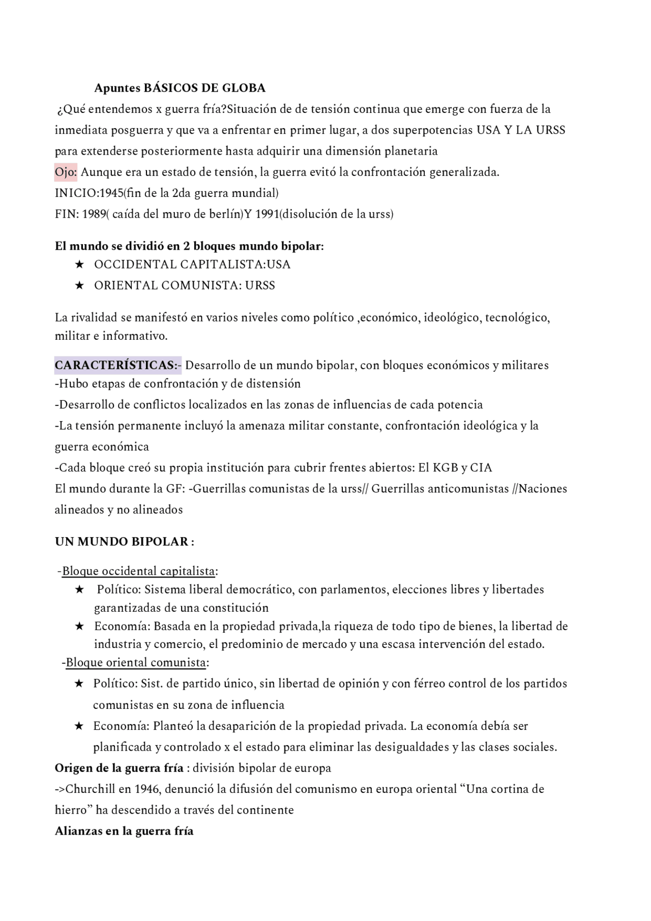 Apuntes De Clase De Globalizacion Docsity
