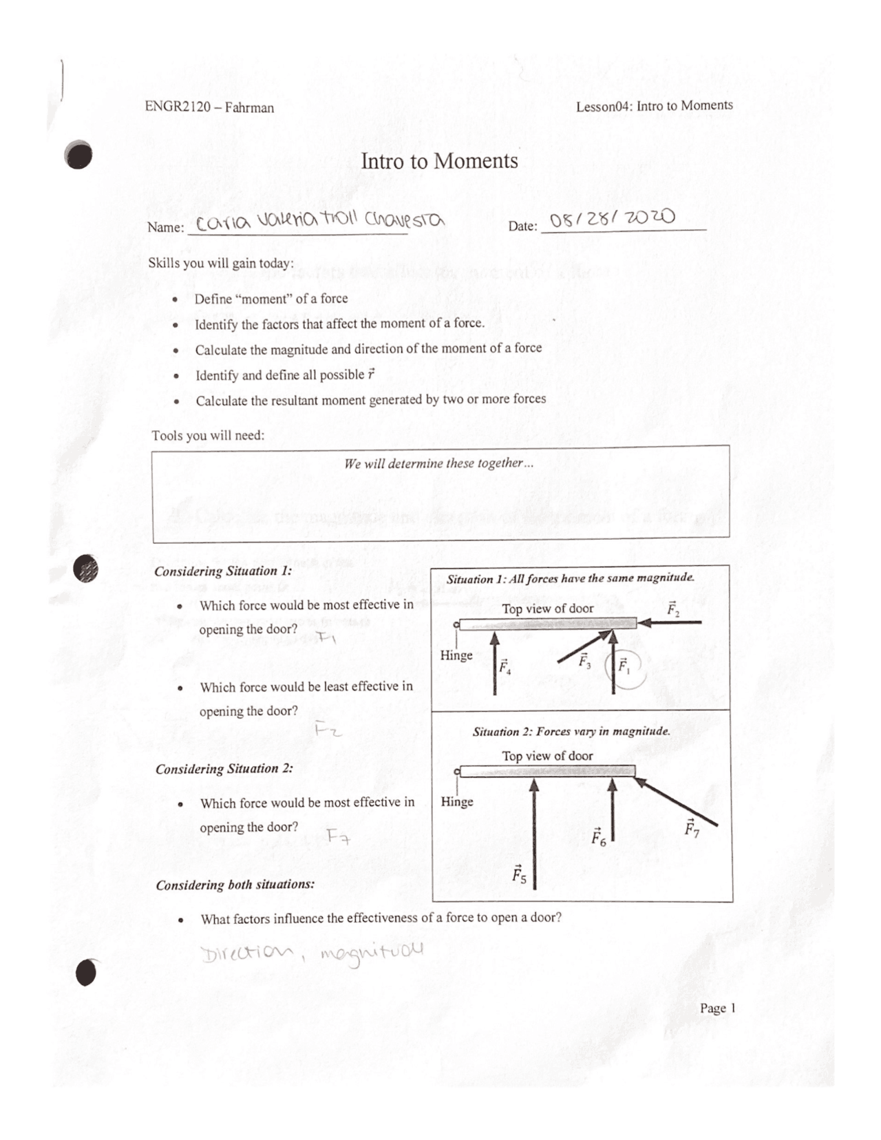 Engr 2110 Exercises And Hw Docsity