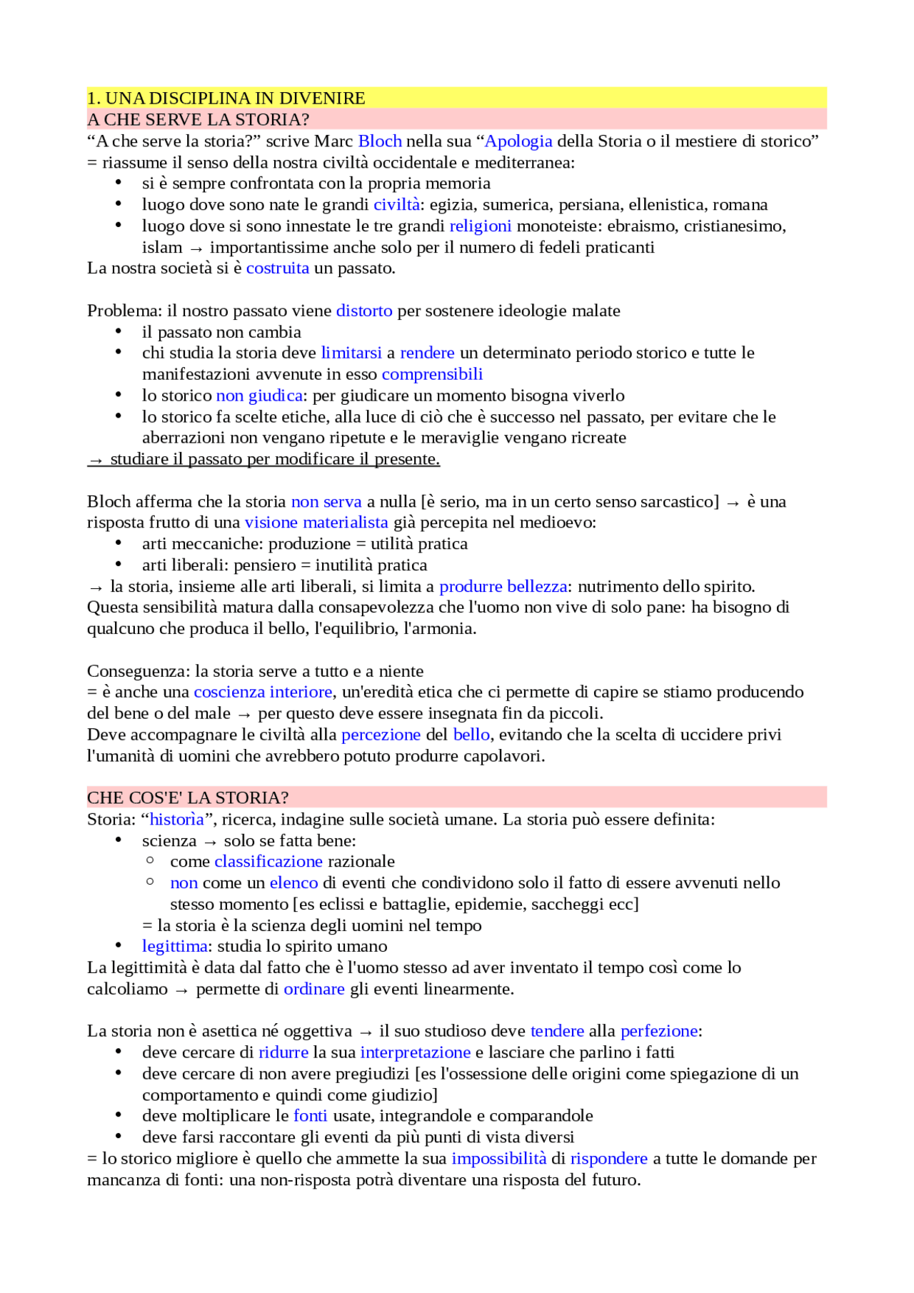 Squarci Nel Medioevo Riassunto Docsity