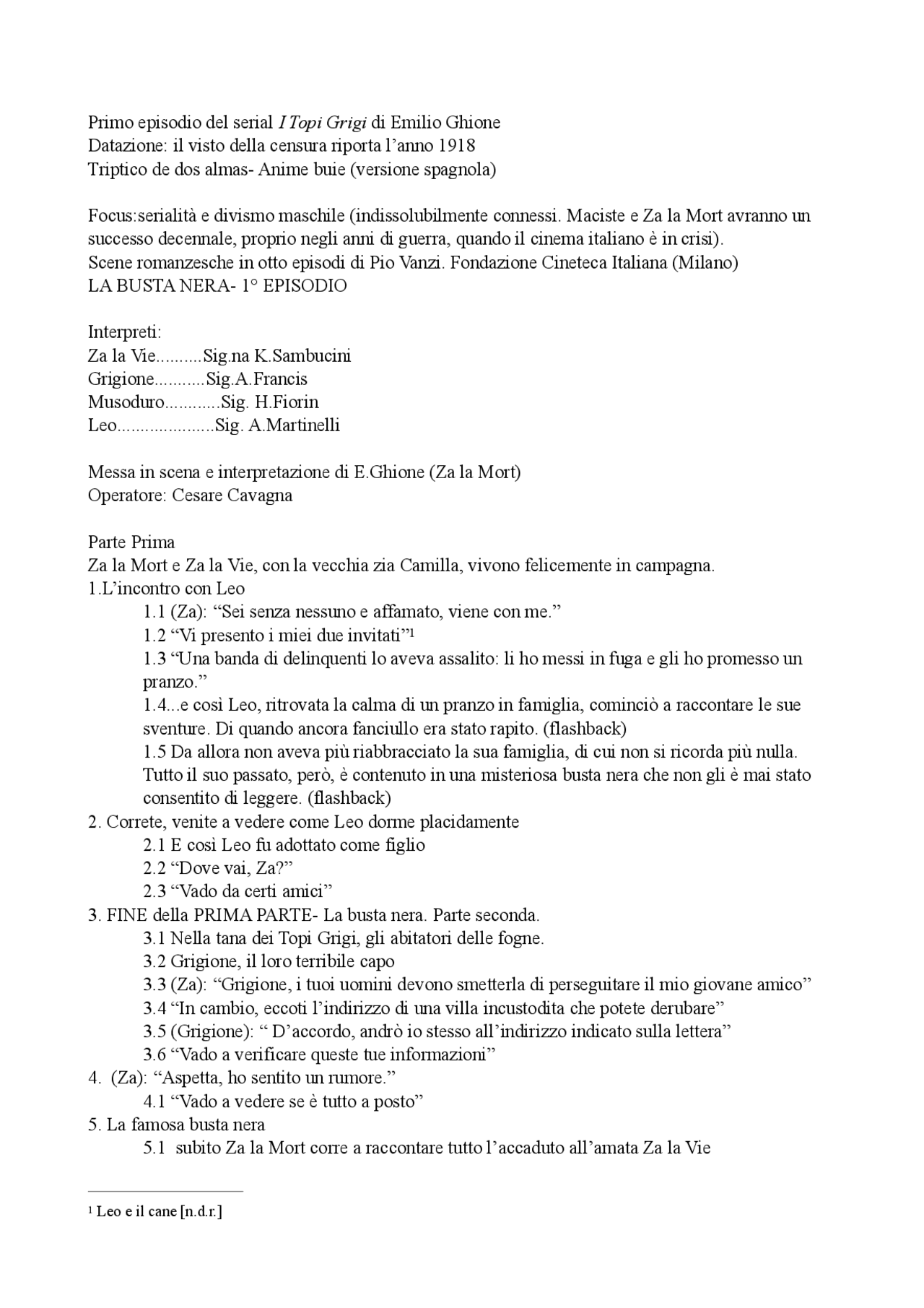 Didascalie i topi grigi - Docsity