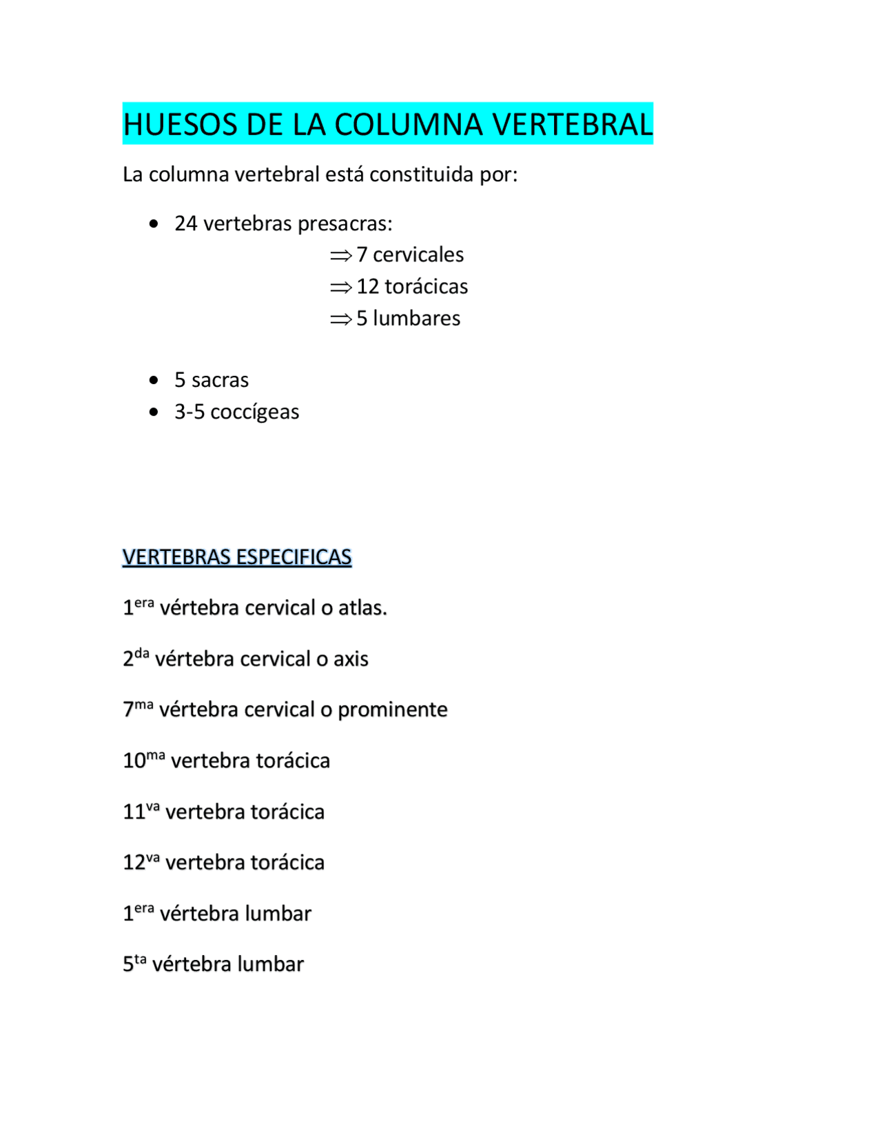 Anatomía Del Dorso Docsity