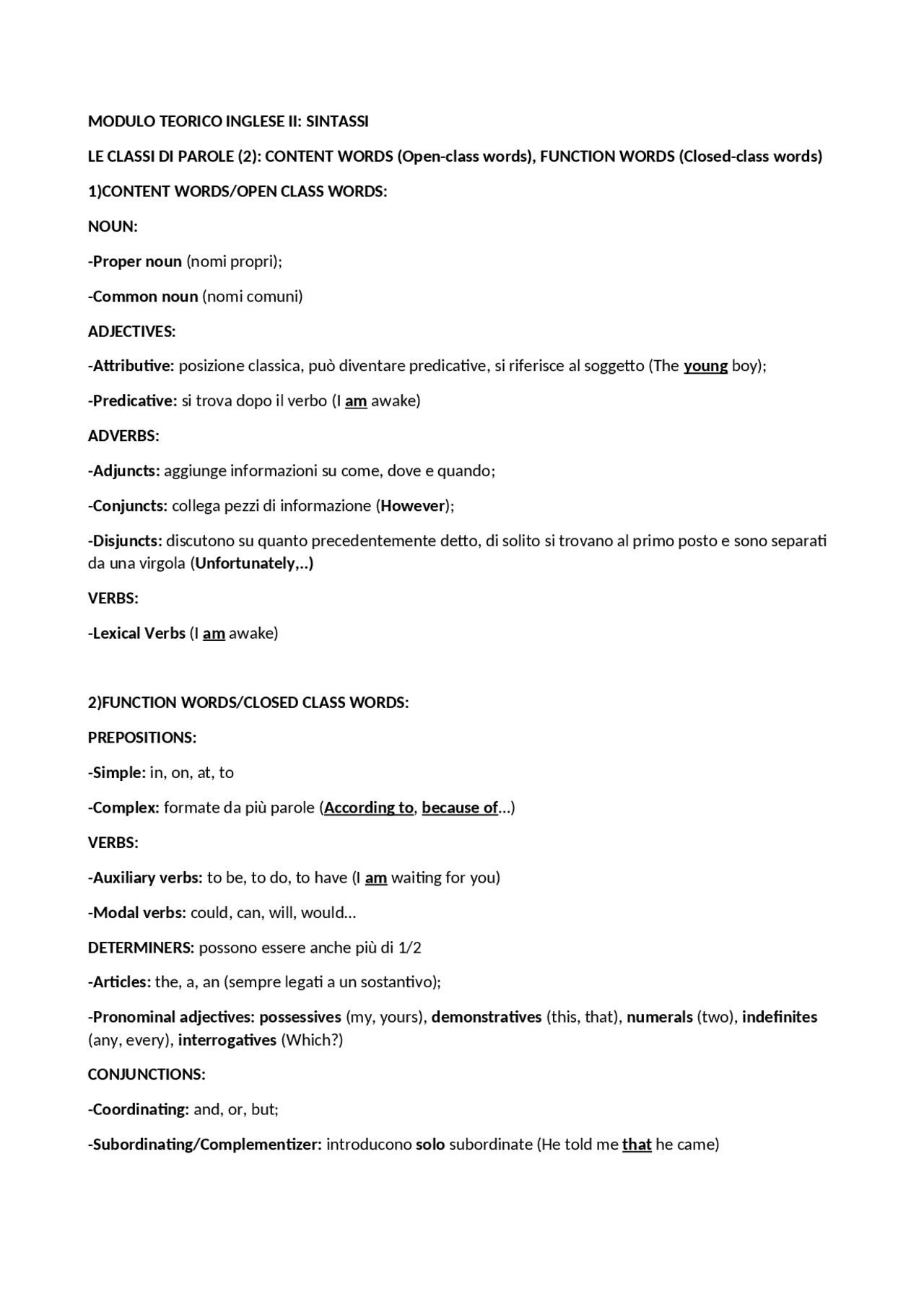 Lingua Inglese Ii Profbagli Docsity