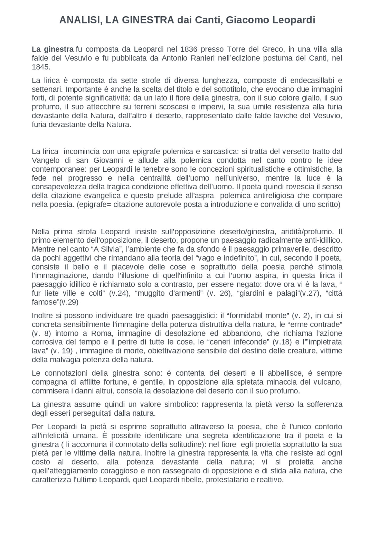 Ginestra Docsity