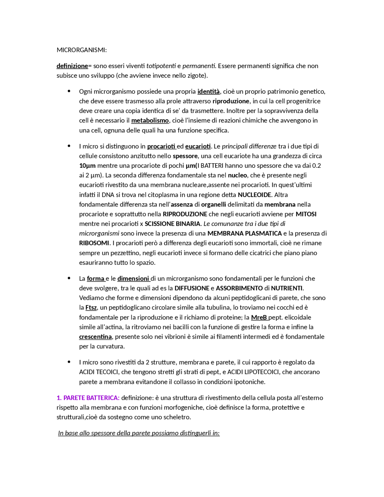 Appunti Integrati Con Libro Microbiologia Generale Docsity