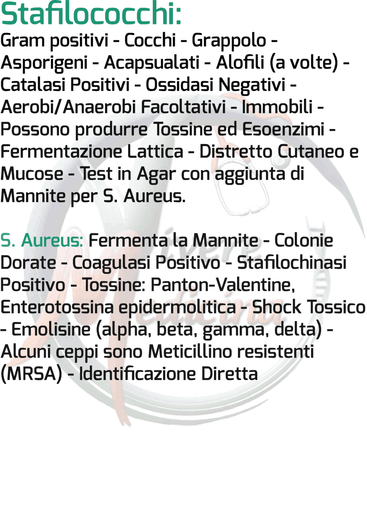 Caratteristiche e Classificazione degli Stafilococchi | Appunti di Microbiologia | Docsity