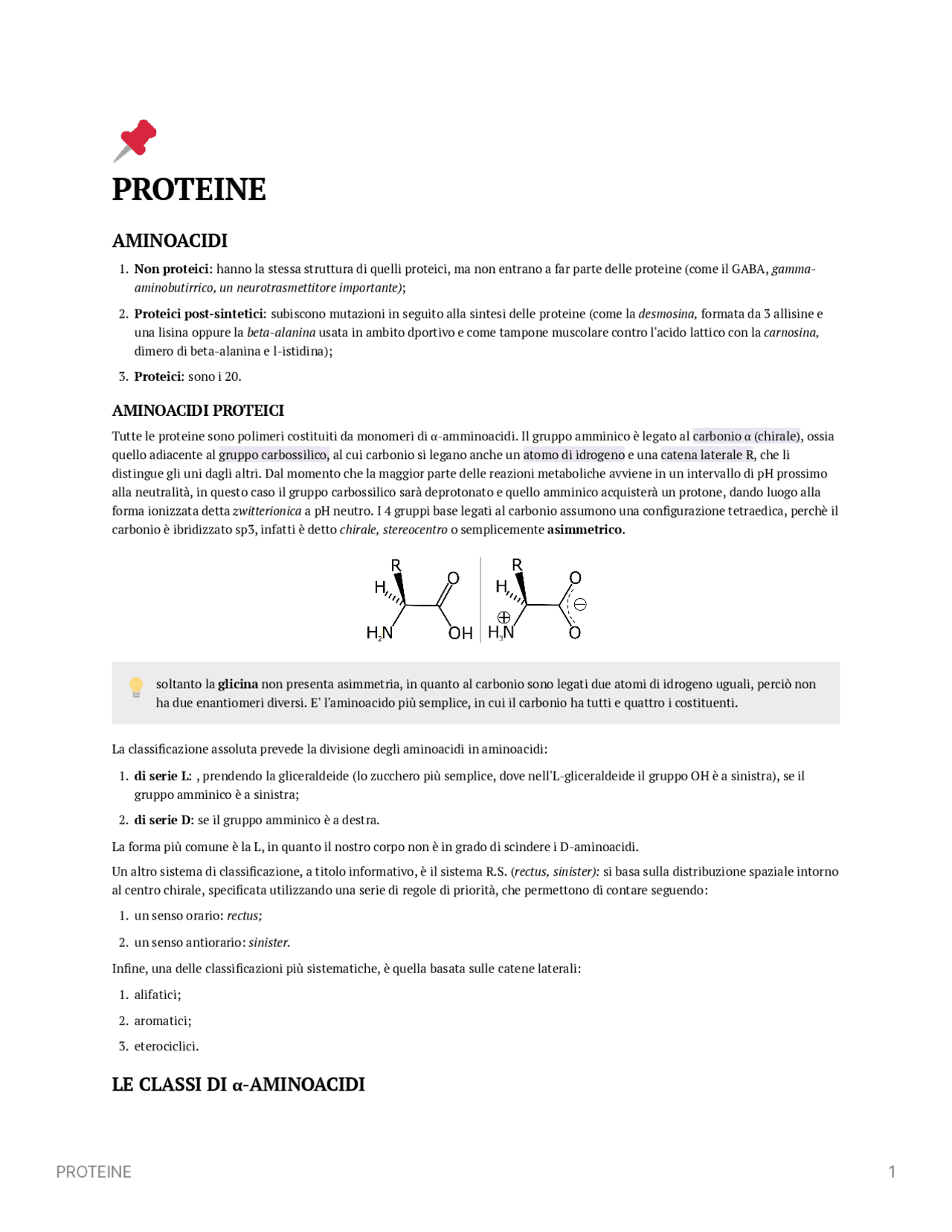 Biochimica I Proteine Docsity