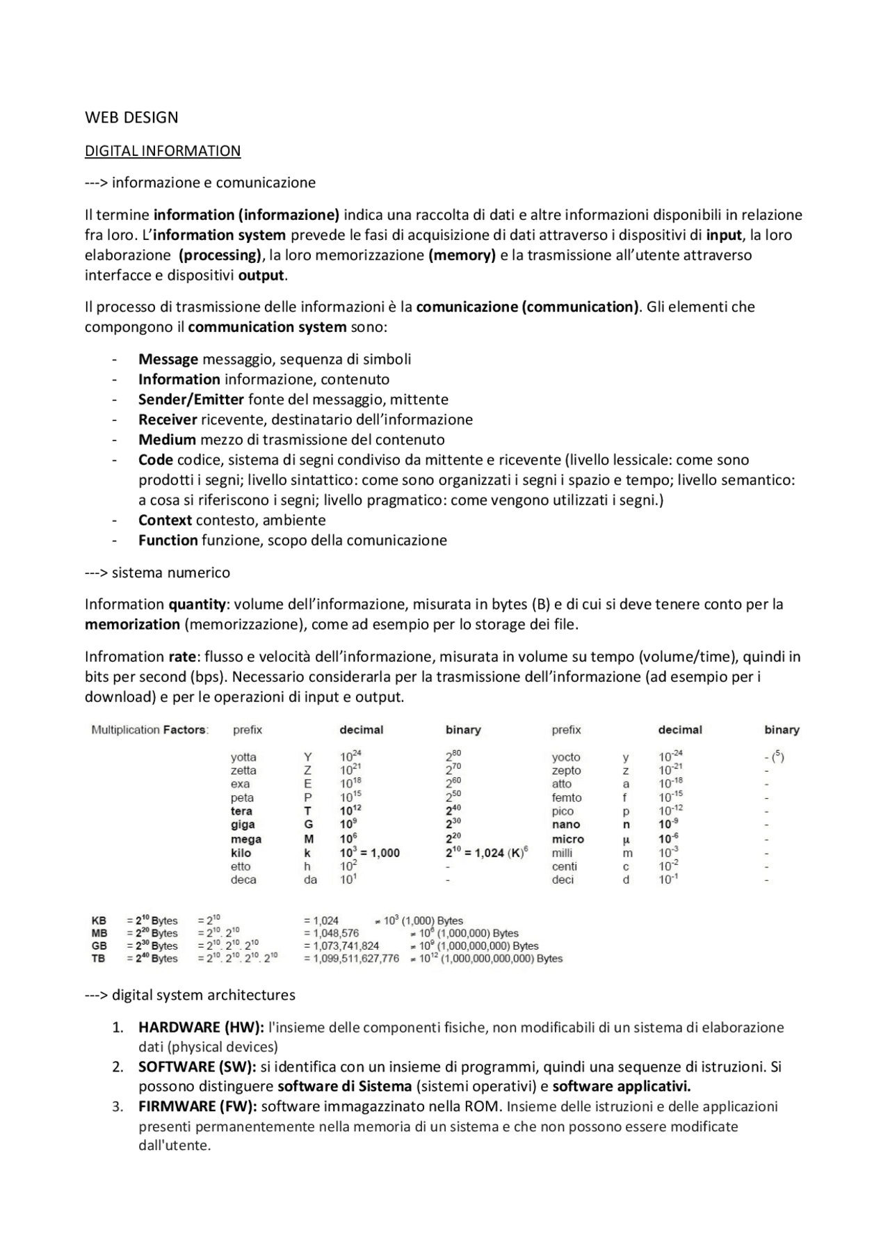 Appunti Di Laboratorio Di Web Design Docsity