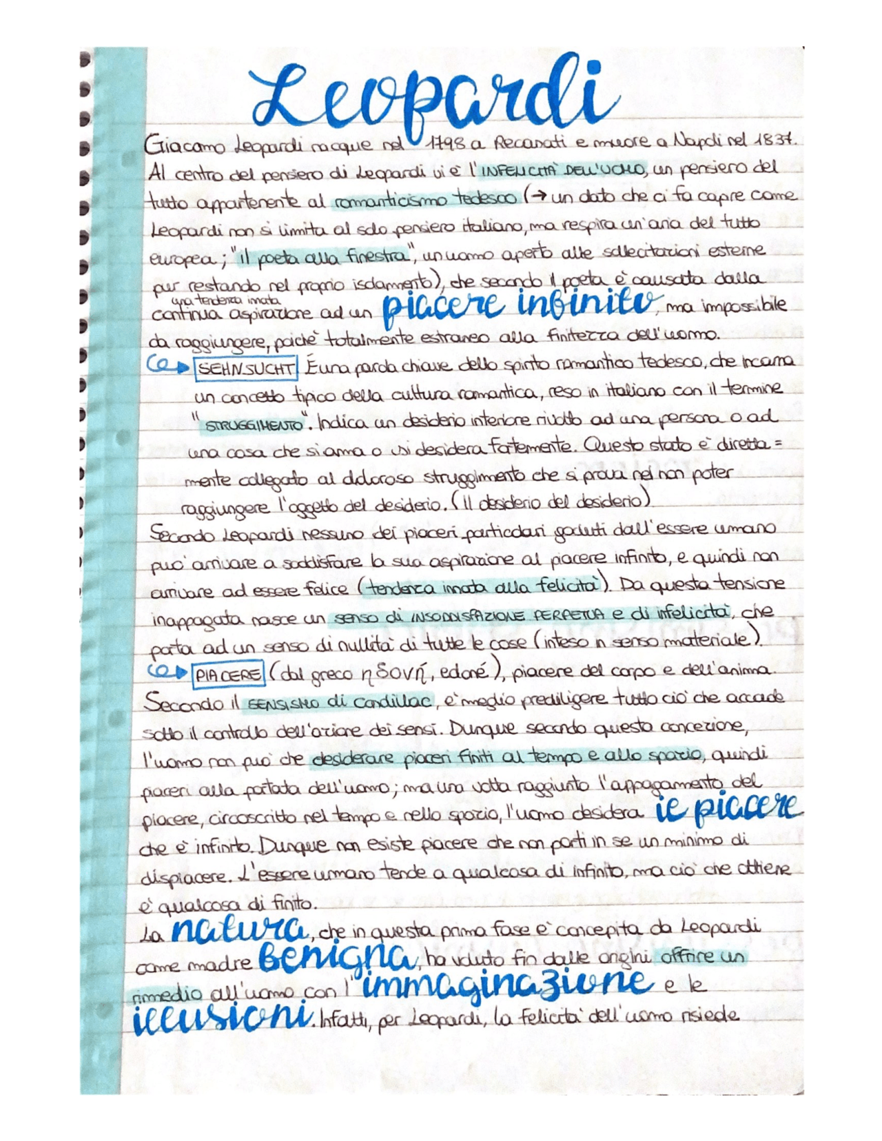 Giacomo Leopardi - poetica - Docsity