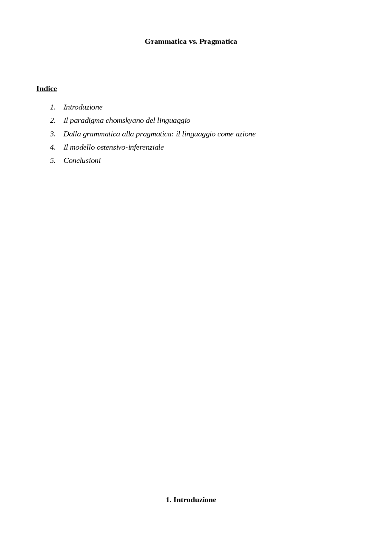 Tesina Scienze Cognitive Del Linguaggio Docsity