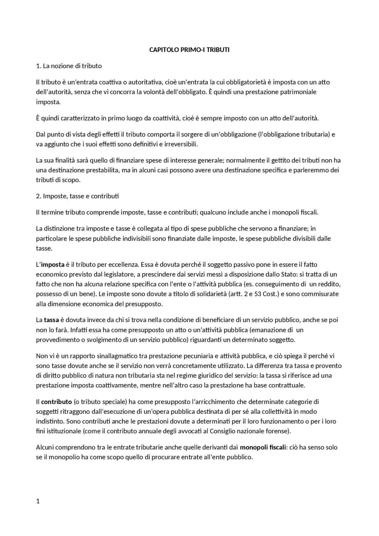 Appunti Di Diritto Tributario Docsity