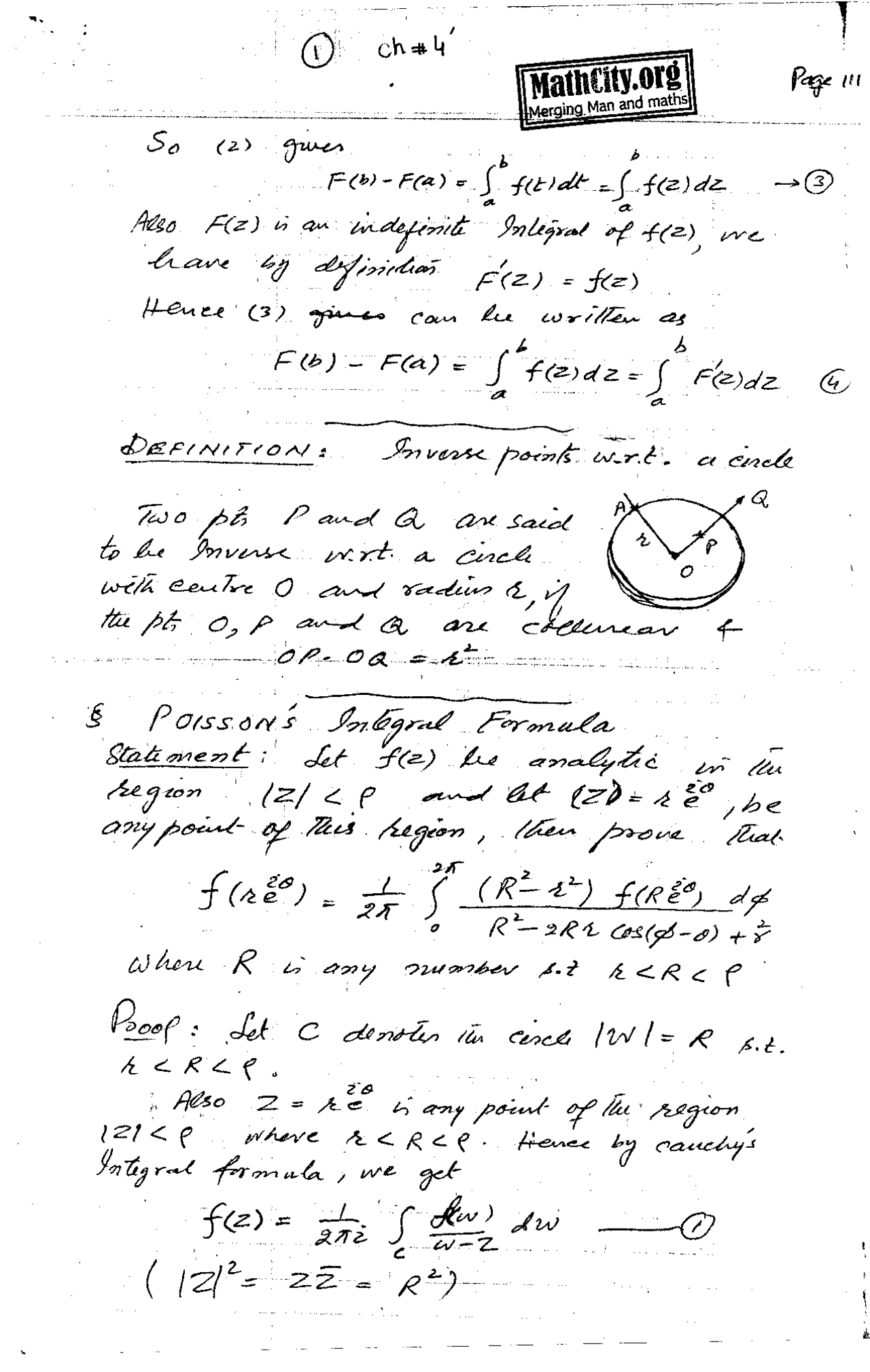 Inteegracion en variable compleja - Docsity