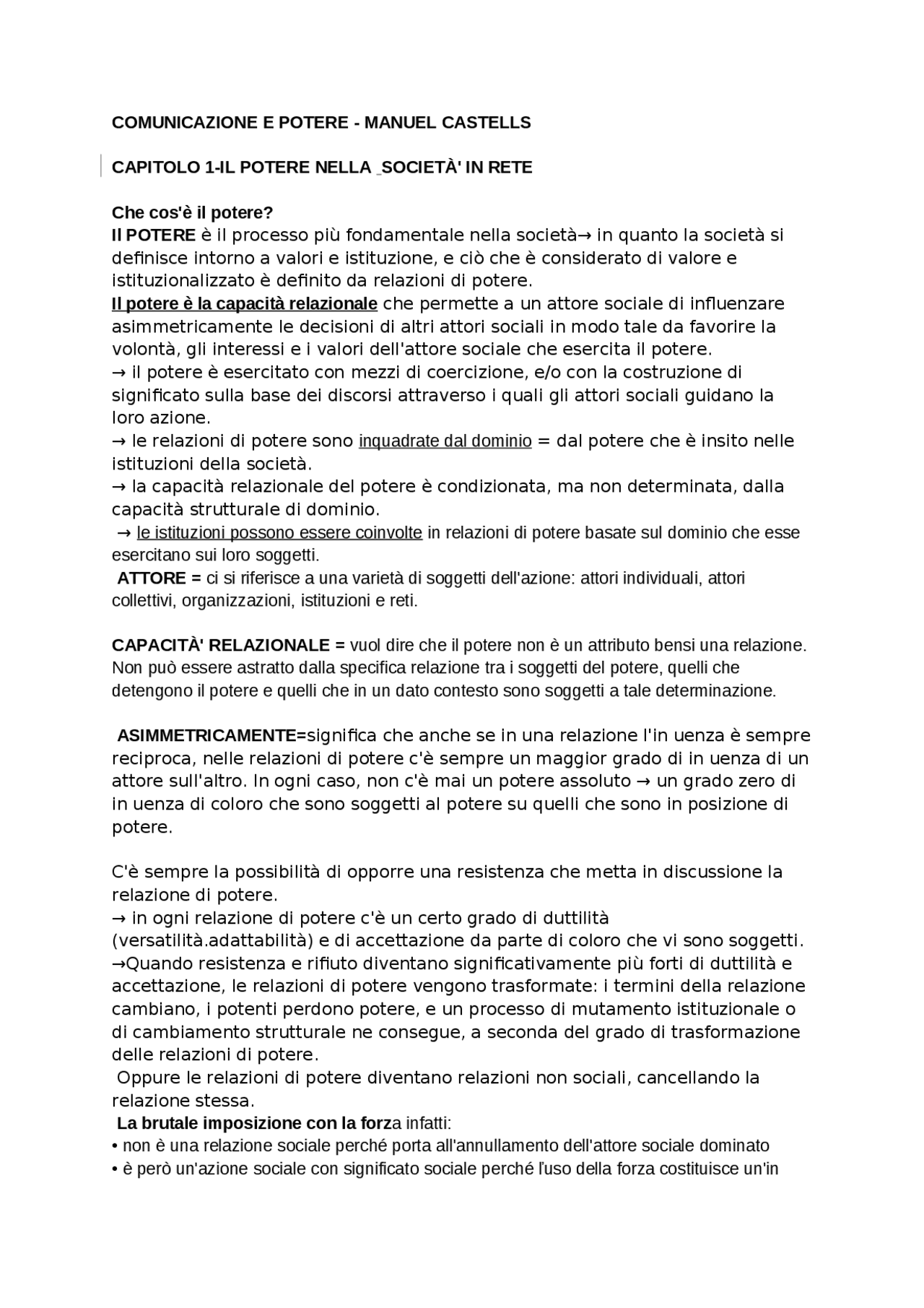 Comunicazione E Potere Docsity