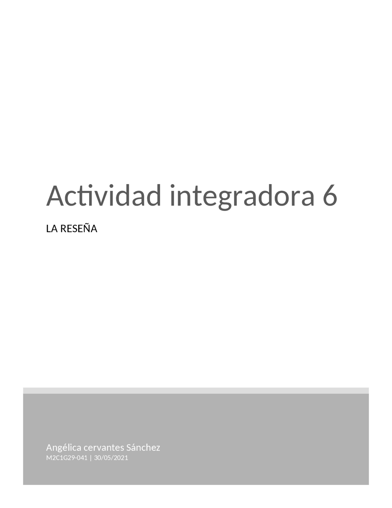 Modulo 2 Actividad integradora 6 - Docsity