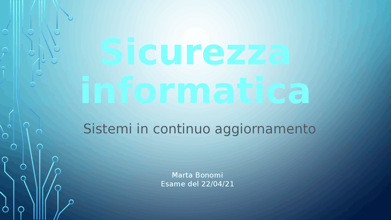 La Sicurezza Informatica Docsity