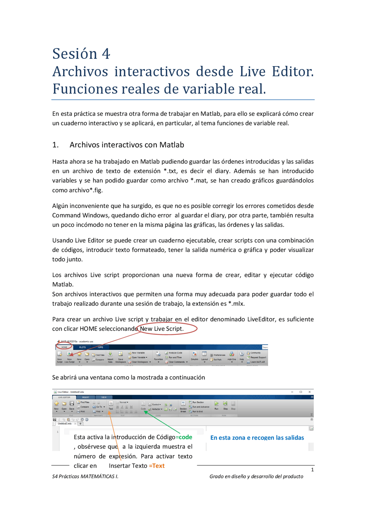 Apuntes Matlab Matemáticas Docsity