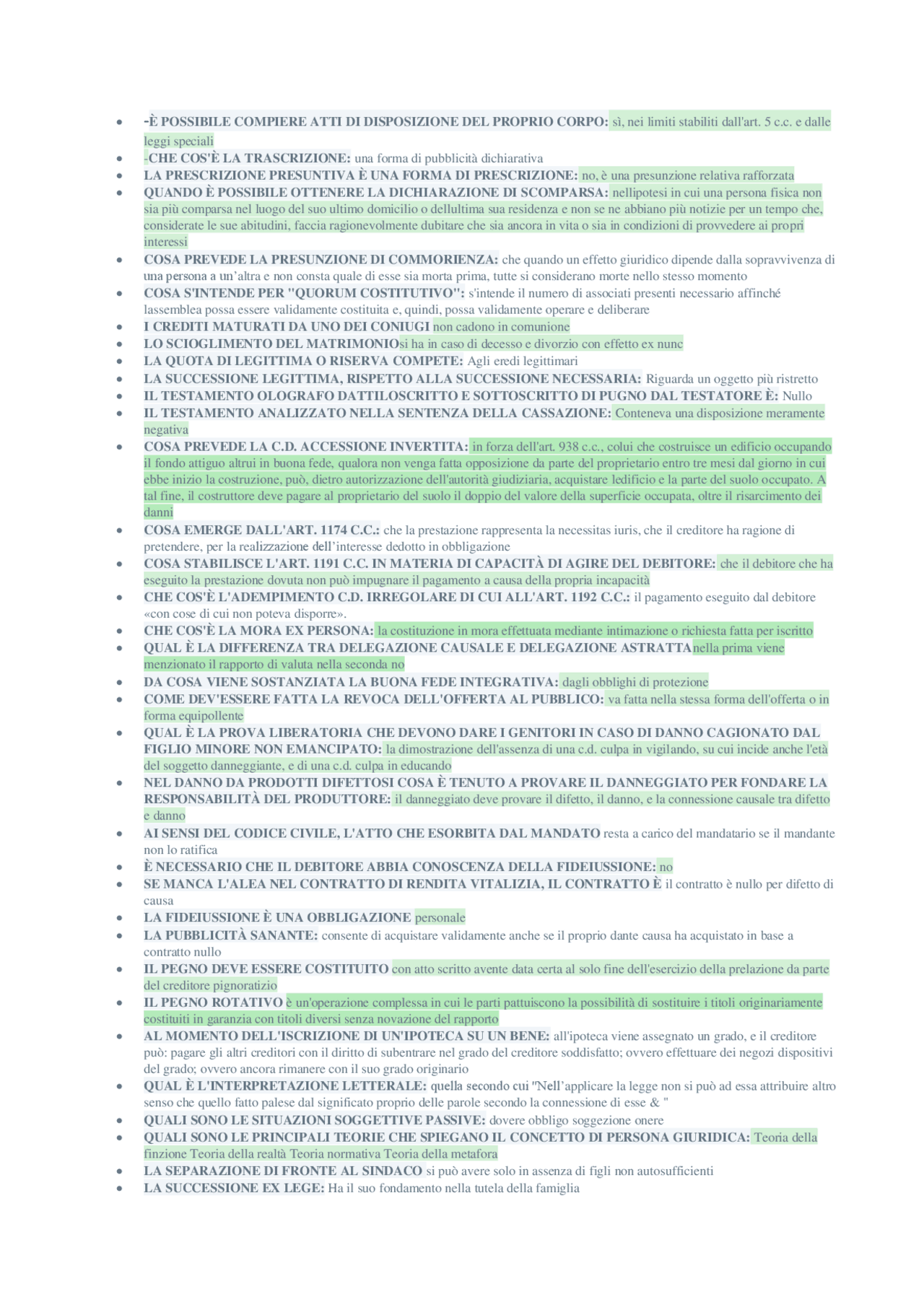 Diritto Privato Unimercatorum L 18 Docsity