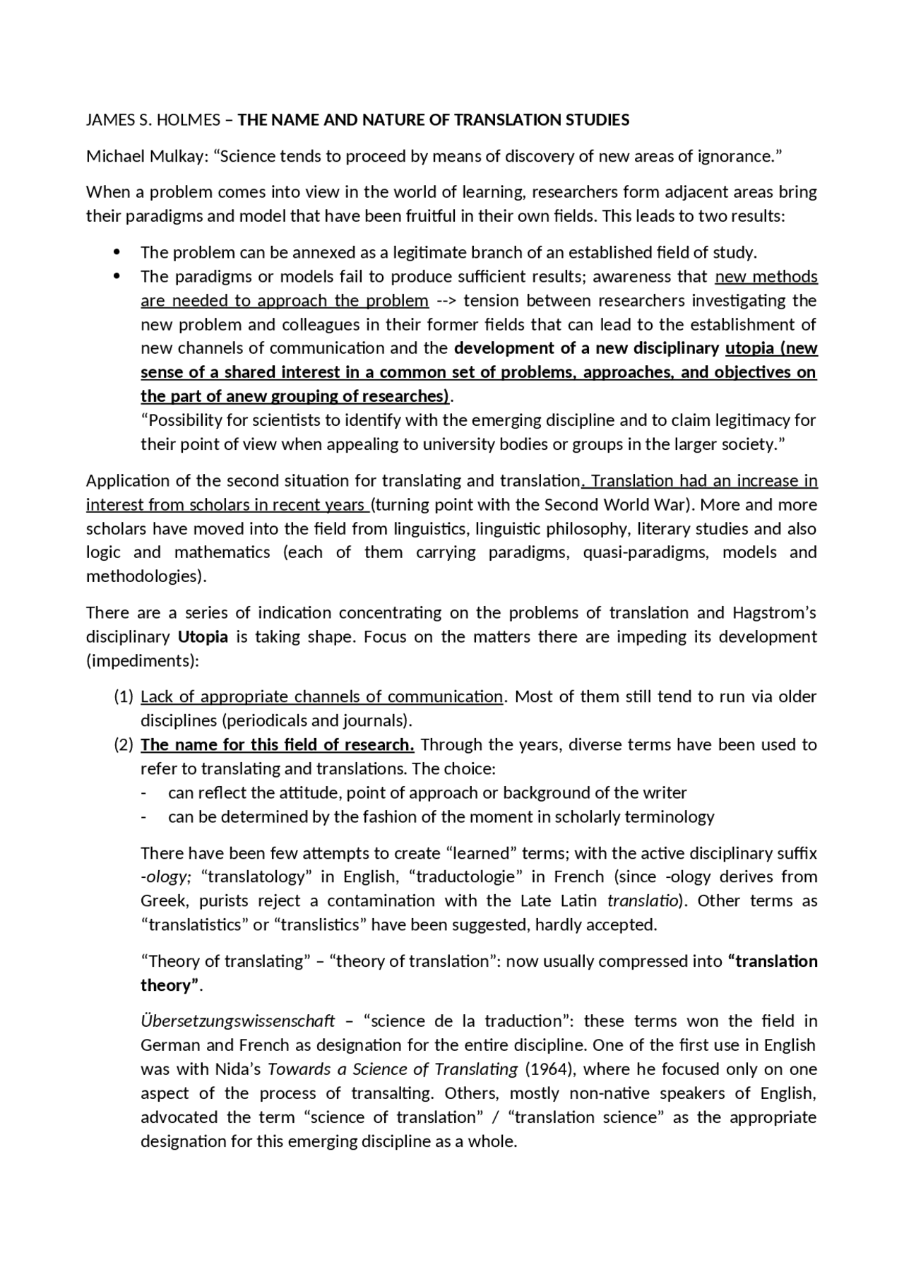 The translation studies reader - Docsity