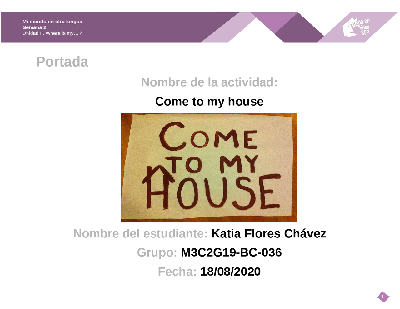 Actividad Integradora 4 Modulo 6 Come to my house | Guías, Proyectos ...