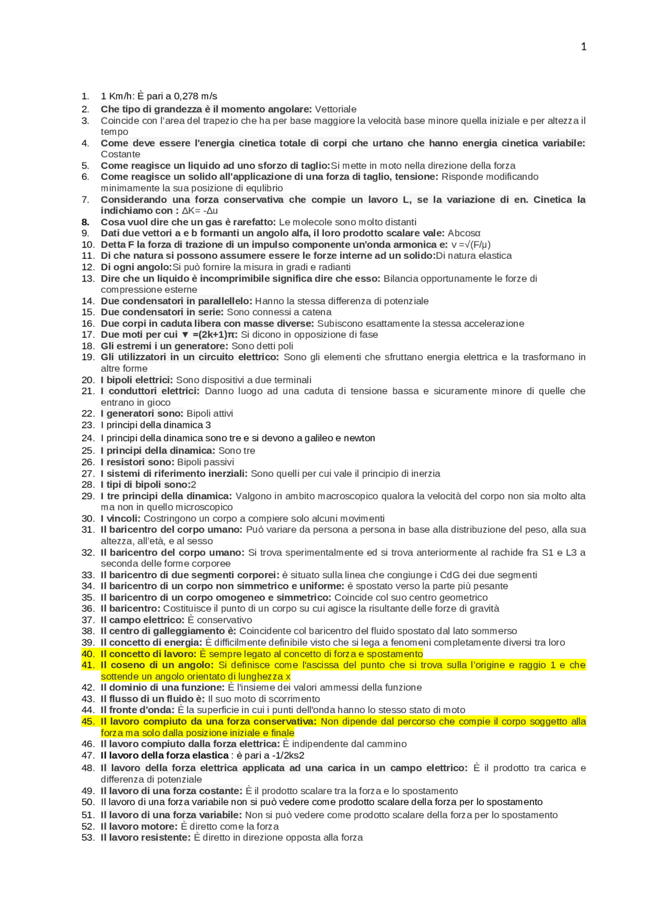 BIOMECCANICA DEL MOVIMENTO - Docsity