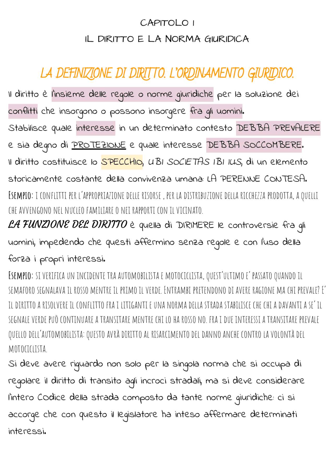 Il diritto e la norma giuridica - Docsity