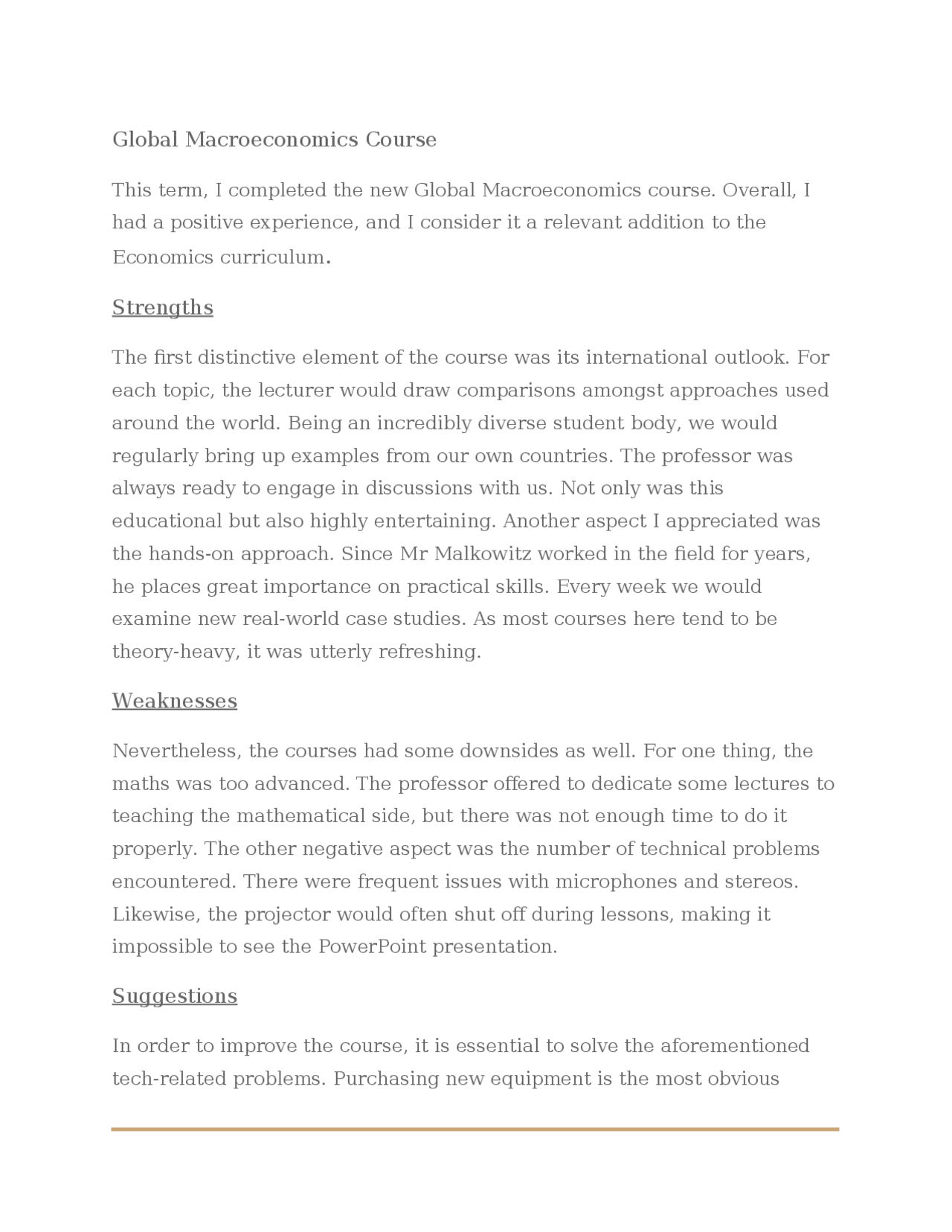CAE REPORT - PART 2 TEST 3 | Prove d'esame di Inglese | Docsity