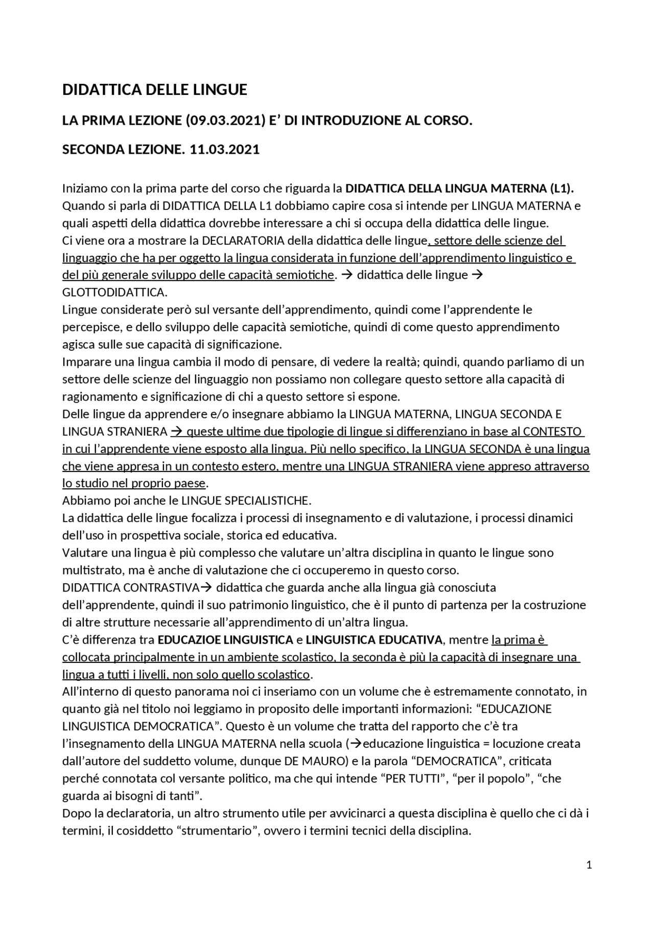 Didattica Delle Lingue Docsity