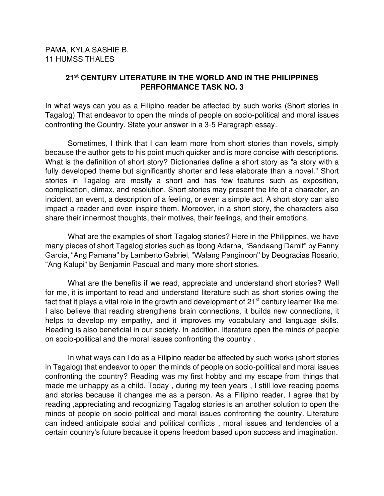 Photo Essay Tagalog Example Sitedoct