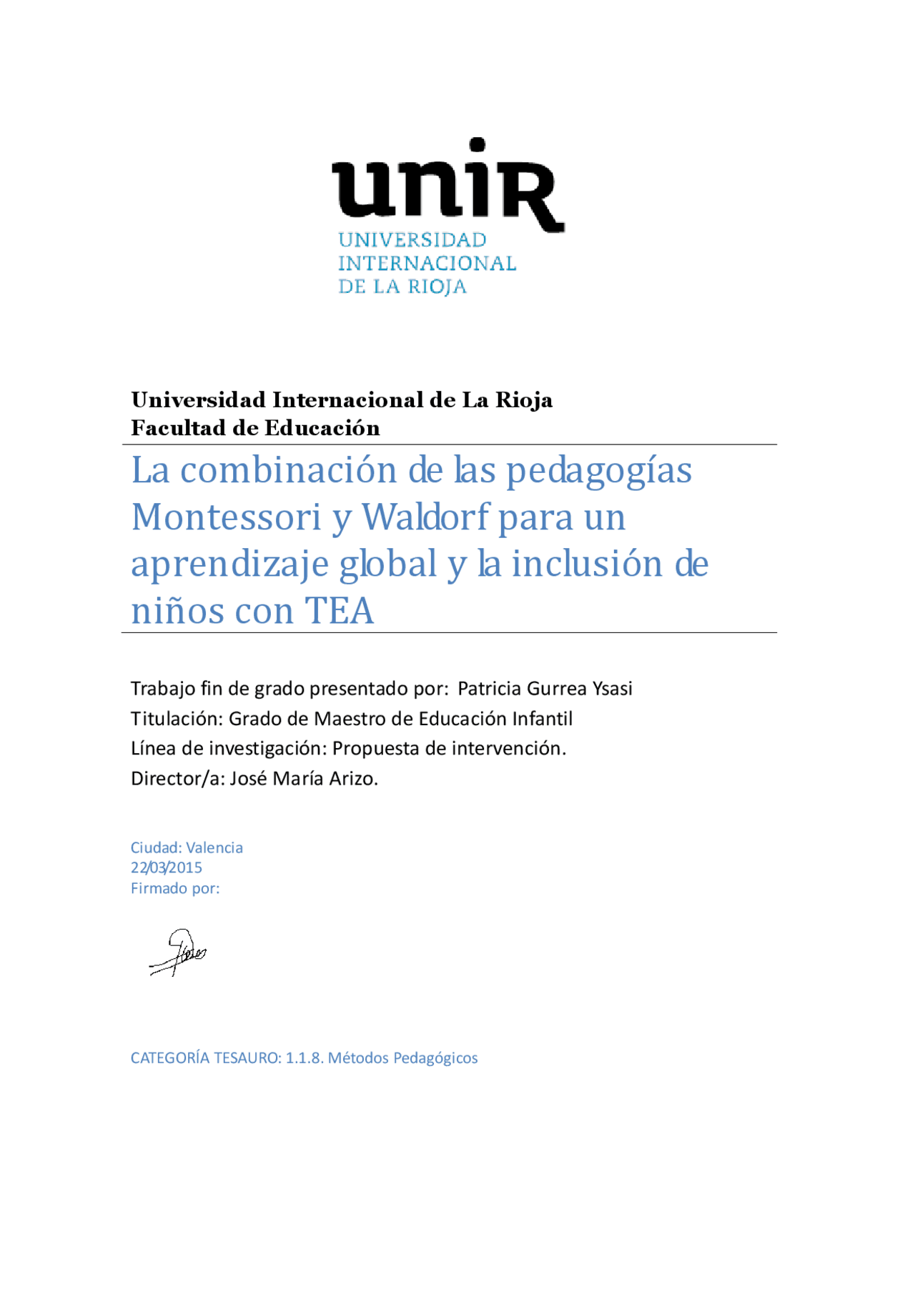 Combinación Del Método Montessori Docsity