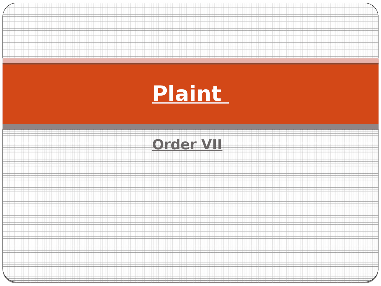 Plaint under code of civil procedure - Docsity