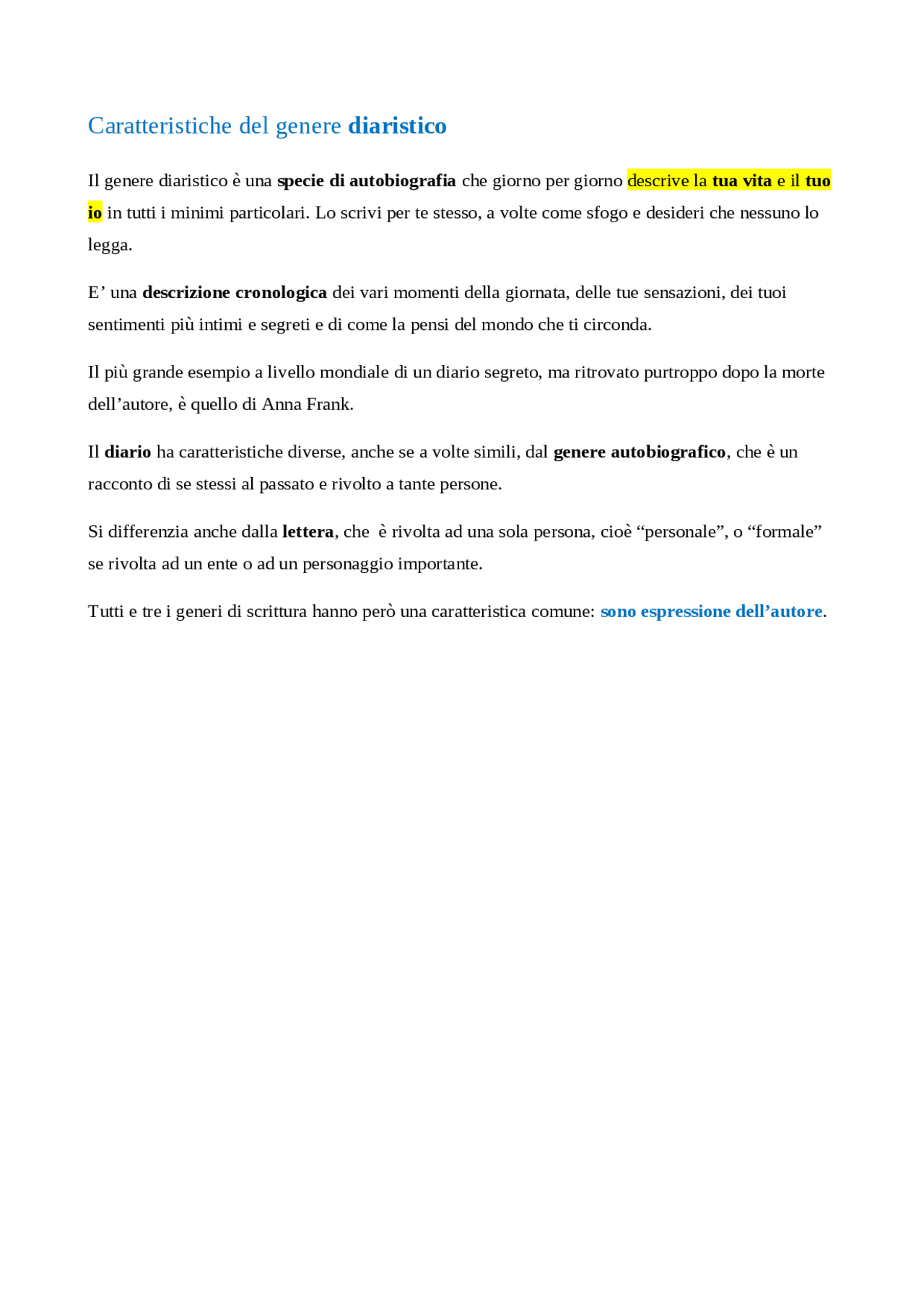 Le caratteristiche del genere comico - Docsity