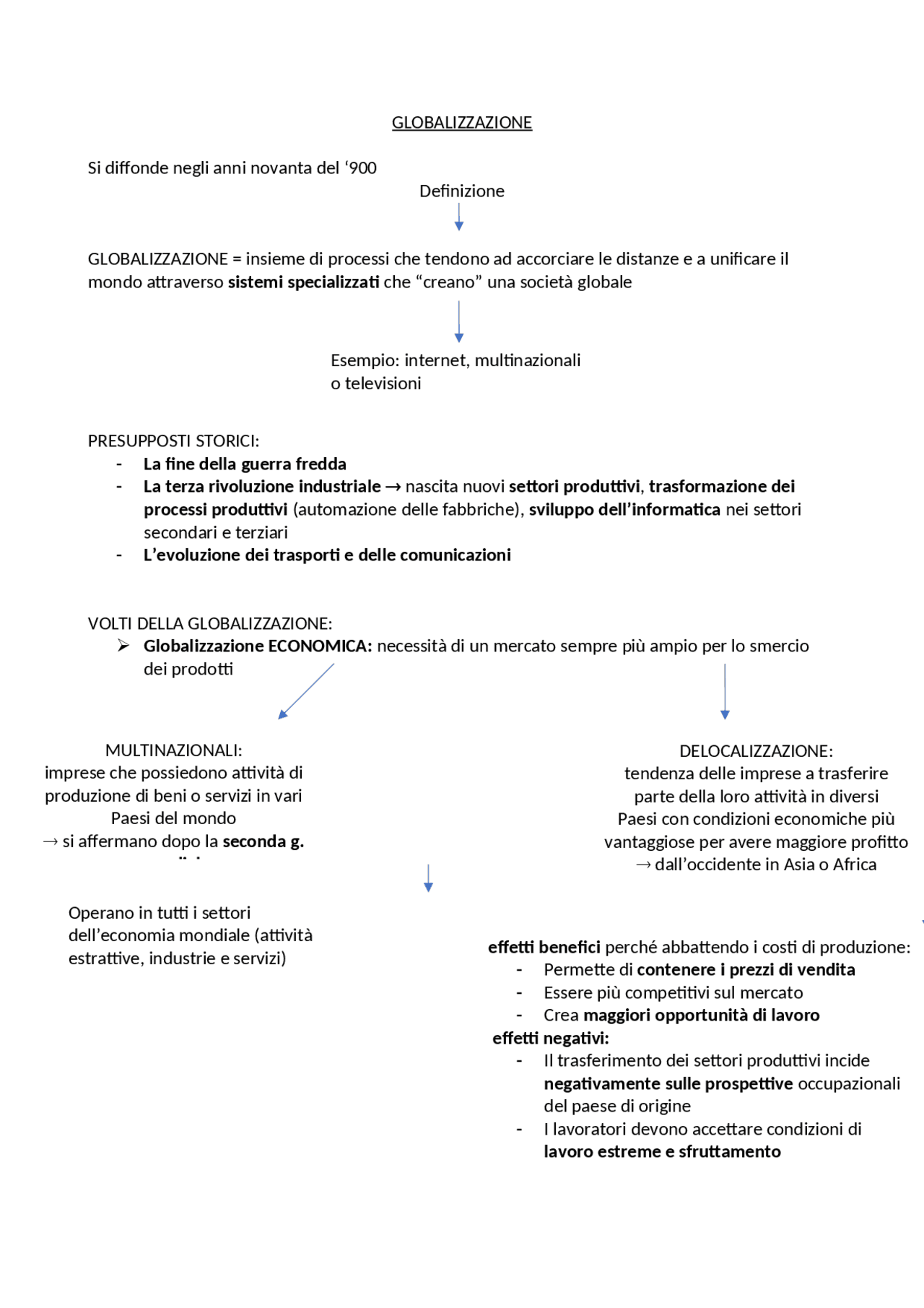 Globalizzazione Scienze Umane Docsity