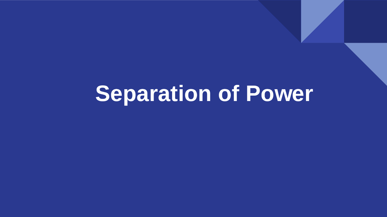 Separation of power in US constitution - Docsity