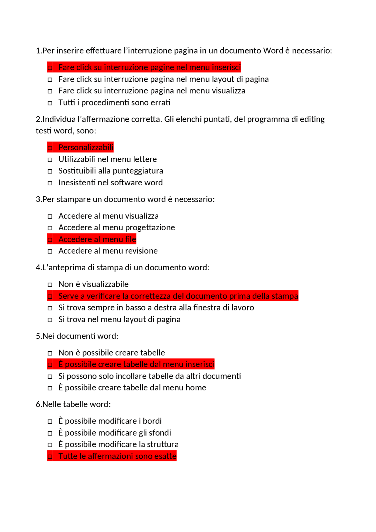 Test Iiq Advanced Certificazione Informatica Docsity