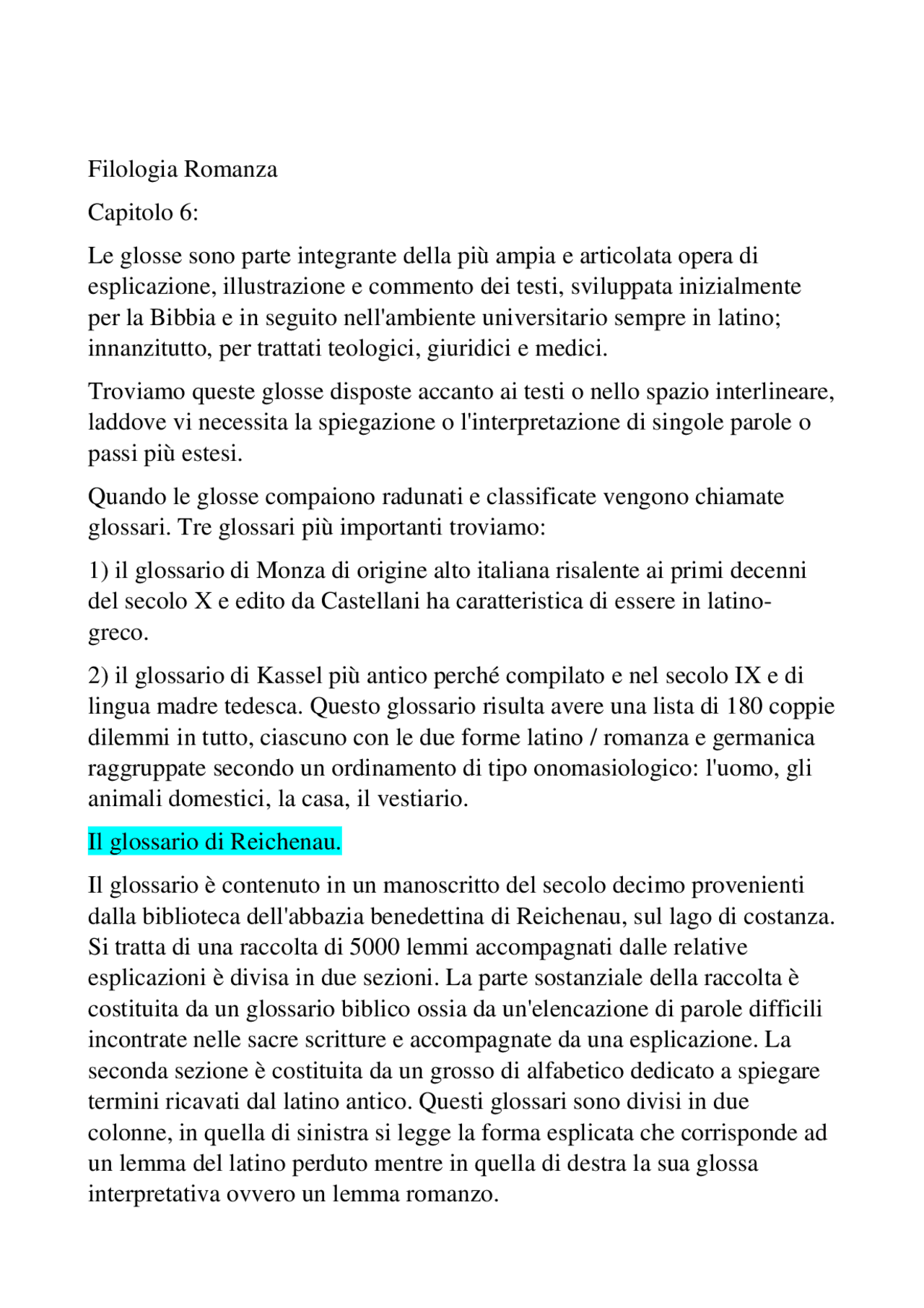 Riassunto Origini Romanze Docsity